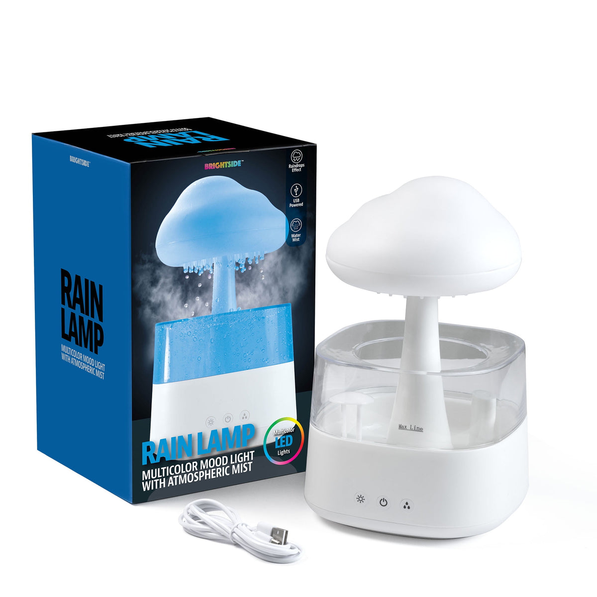 BrightSide BD-ML108-199 Rain Cloud Mood Lamp with Mist - USB Powered, – VIPOutlet