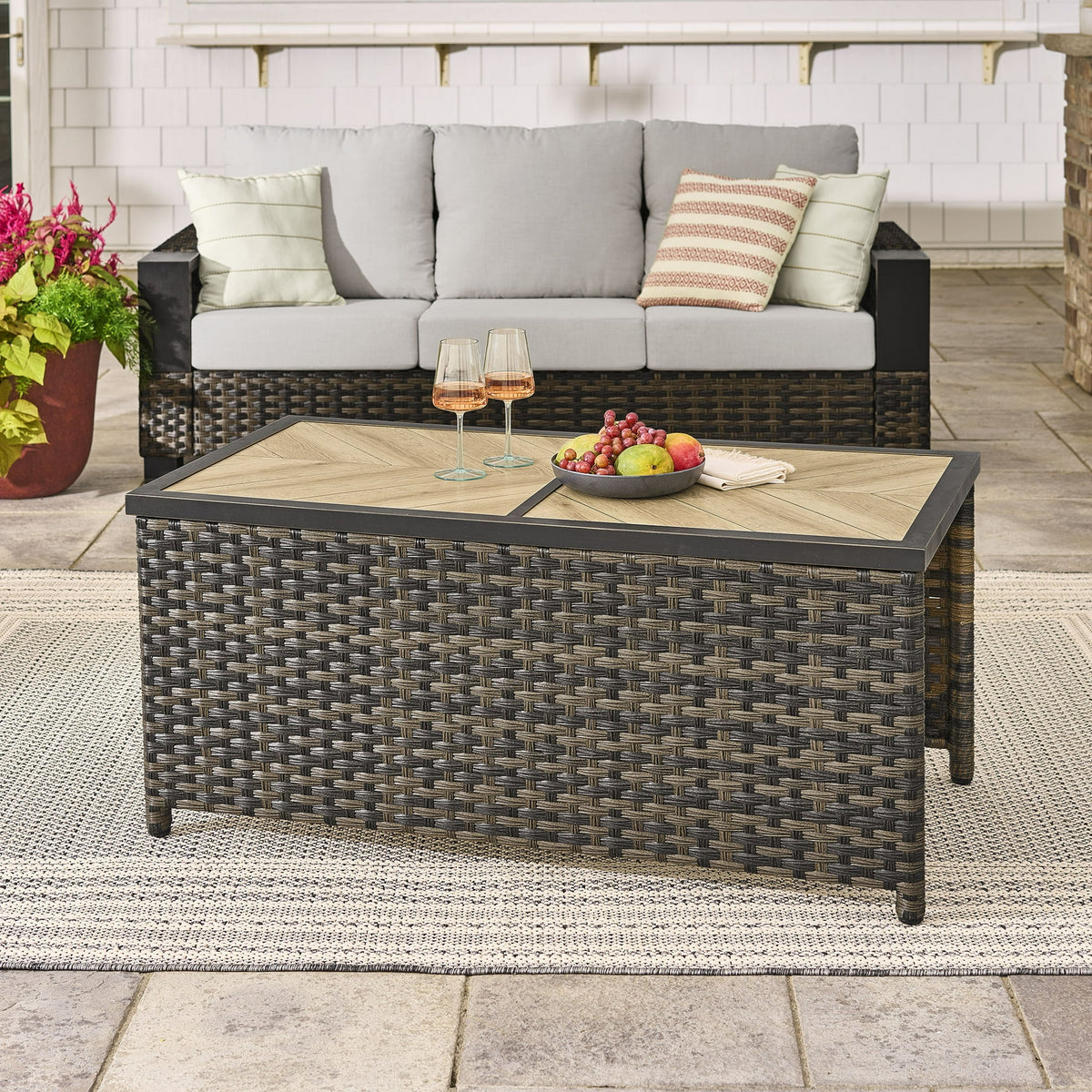 Better Homes & Gardens Rockport Ceramic Tile Outdoor Coffee Table, Bro – VIPOutlet