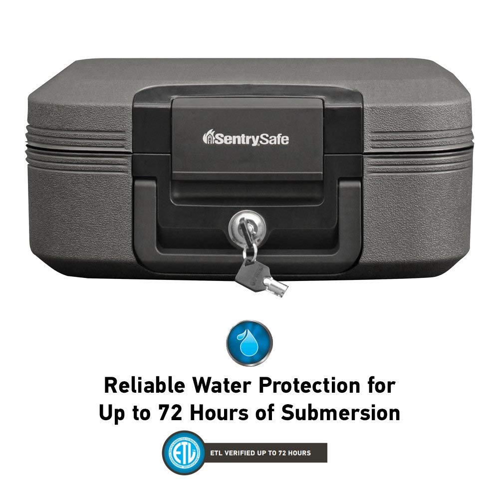 SentrySafe CHW20221 Waterproof Fire Resistant Chest, 0.28 Cubic Feet ...