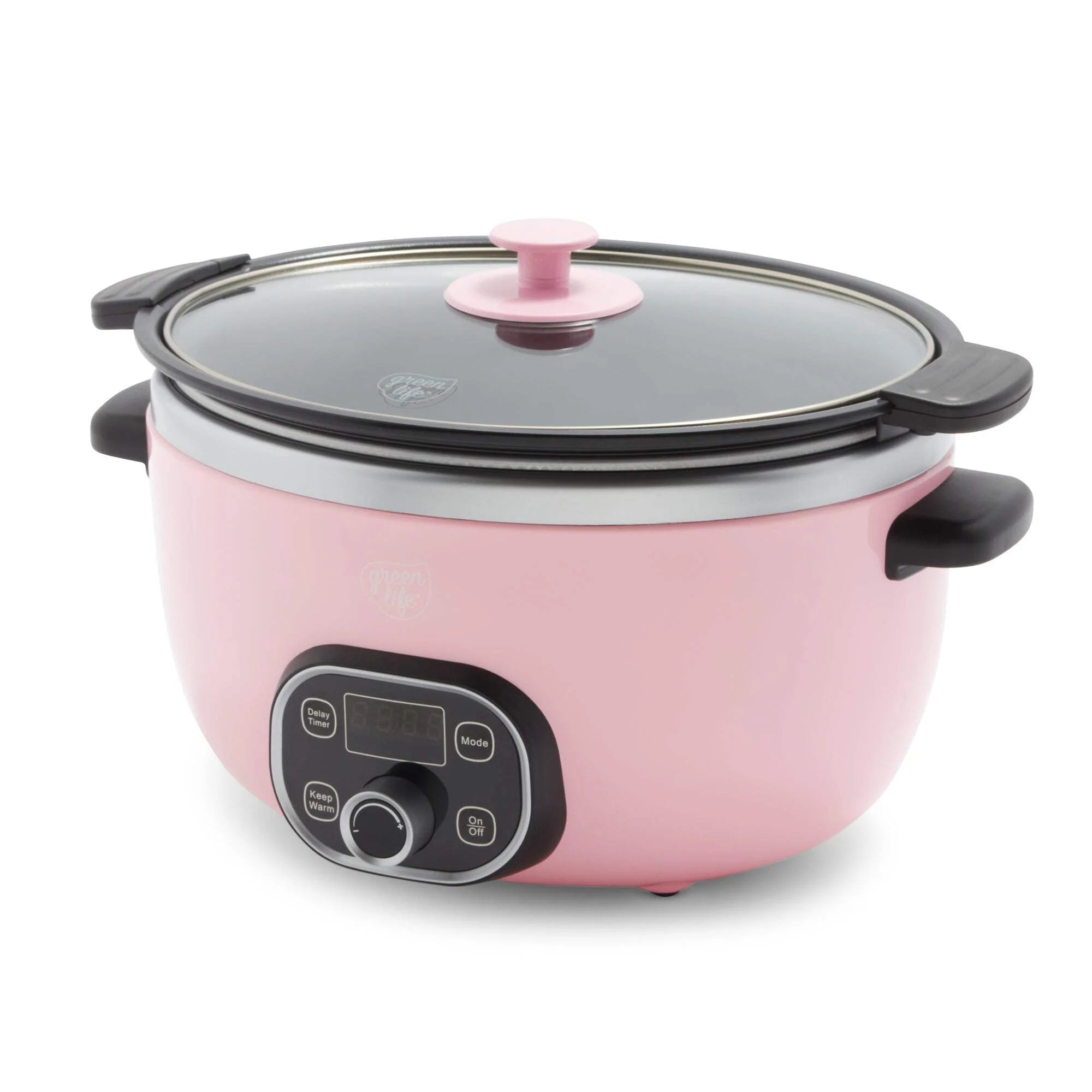 GreenLife CC004800-001 Ceramic Nonstick, 6QT Slow Cooker, Pink – VIPOutlet