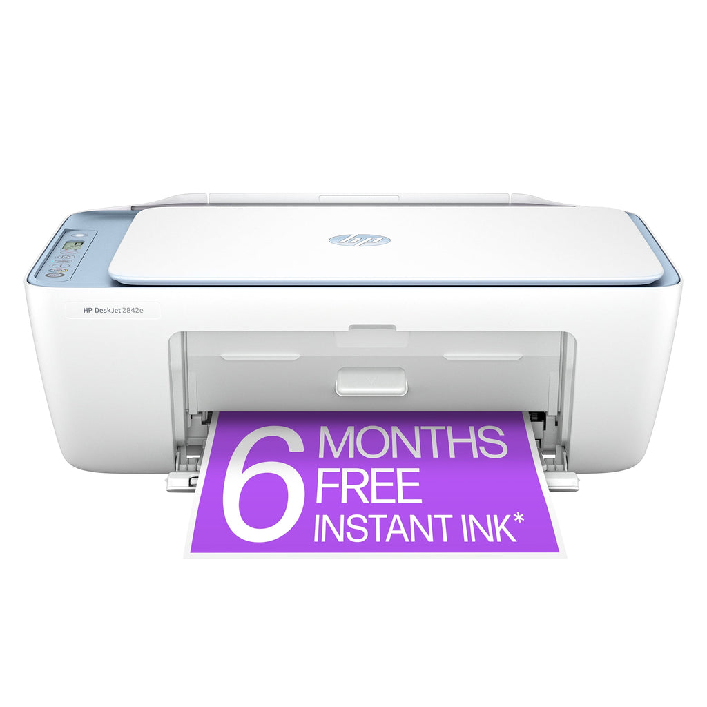 HP 6W7E8A DeskJet 2842e Wireless All-in-One Color Inkjet Printer Blue ...