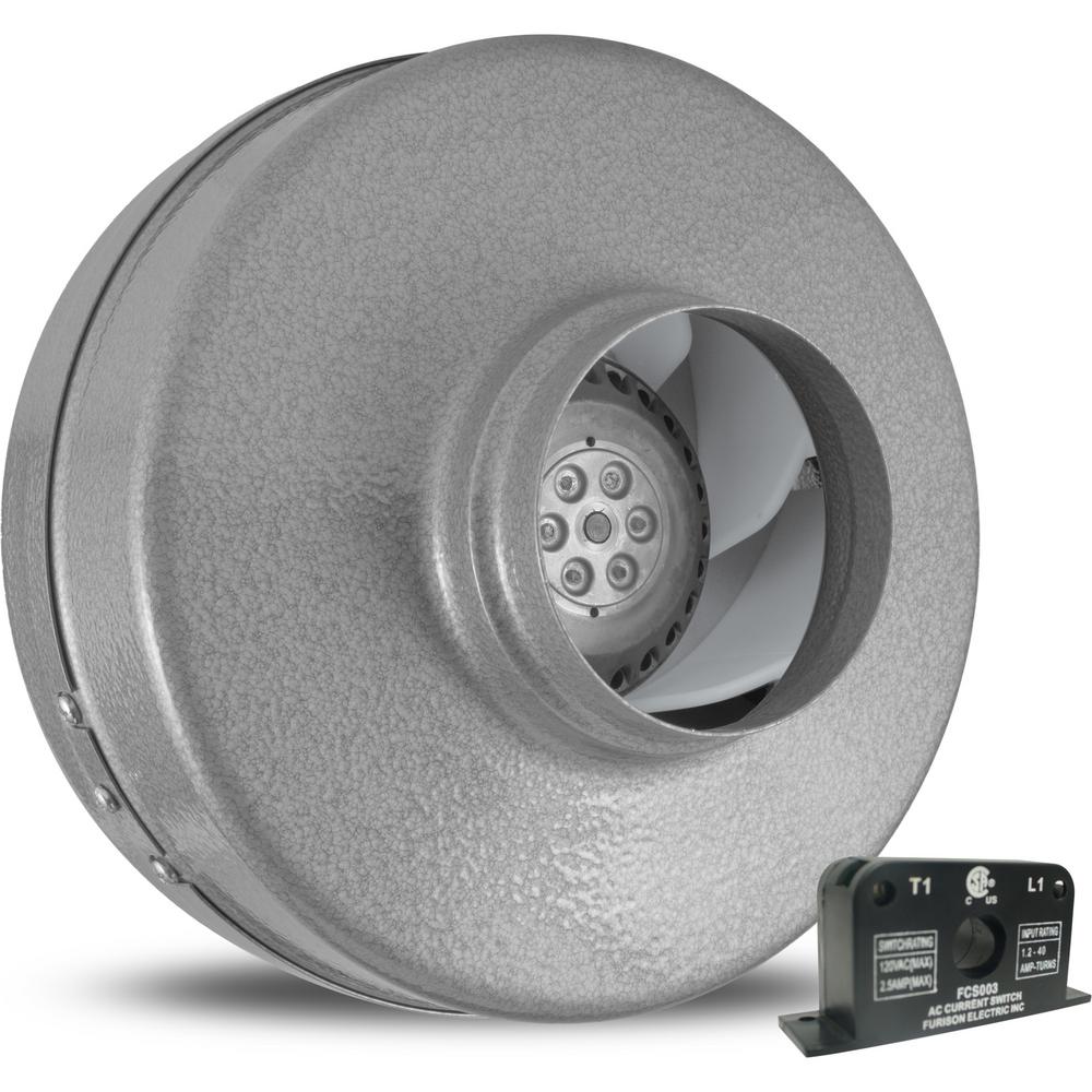 Vortex Powerfan 4 in. 220 CFM Inline Fan with Current Sensor-VTX400-AC ...