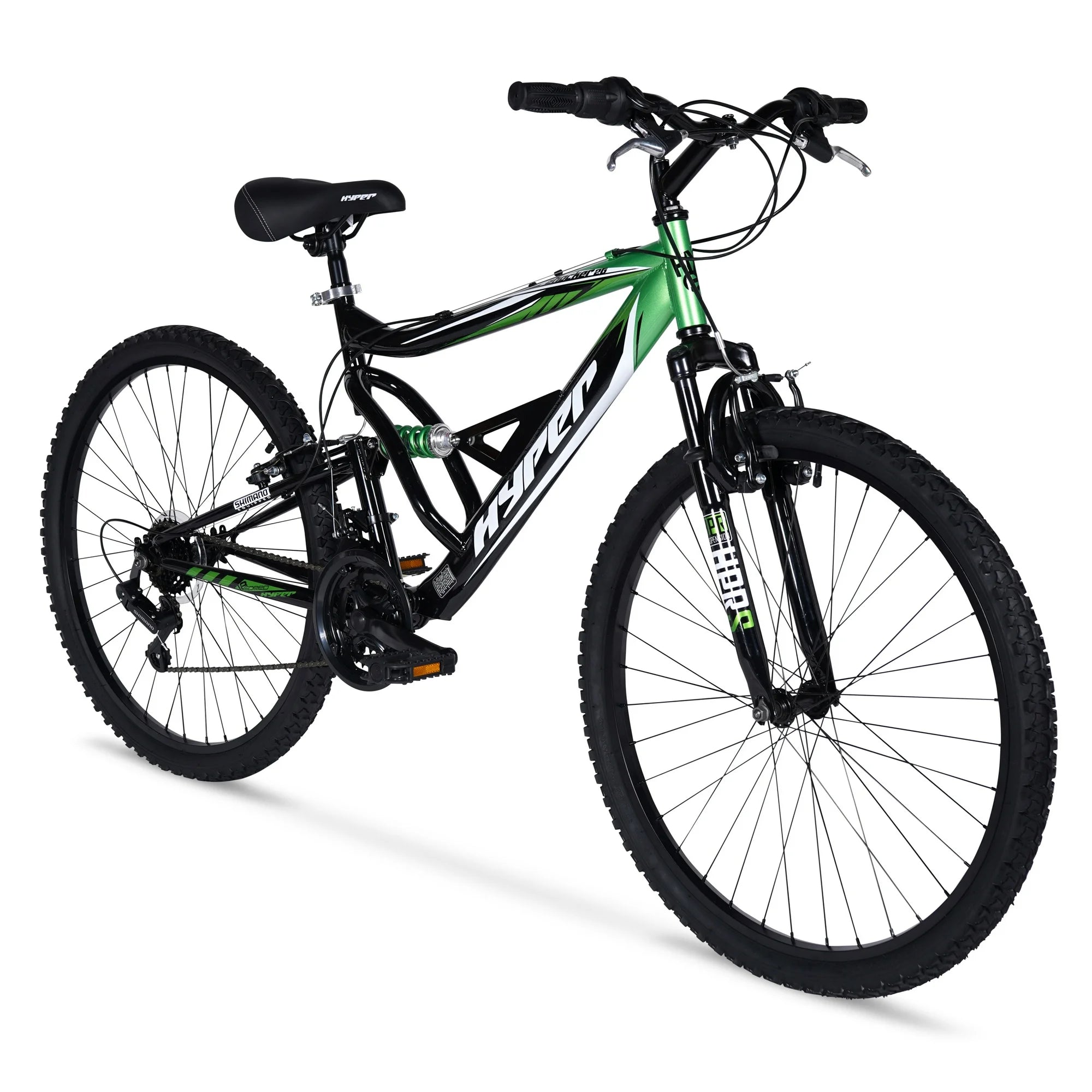 Hyper Bicycles Men's 26" Shocker Mountain Bike, Black/Green – VIPOutlet