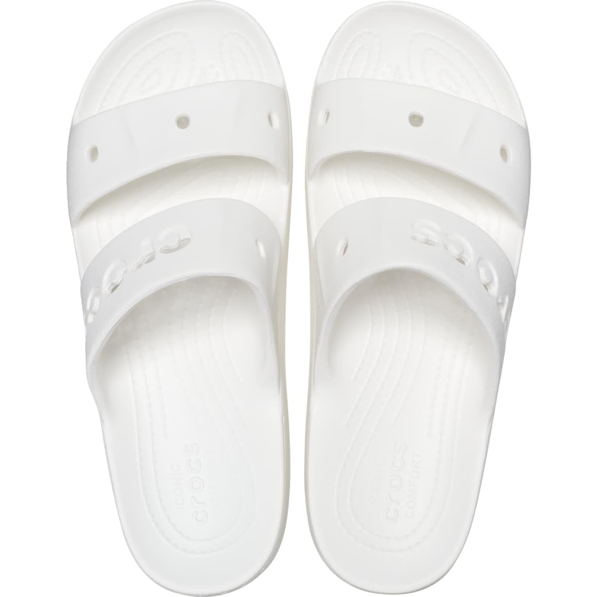 Crocs 208188-100-W6 Baya Platform Slide Sandal White - Iconic Comfort ...