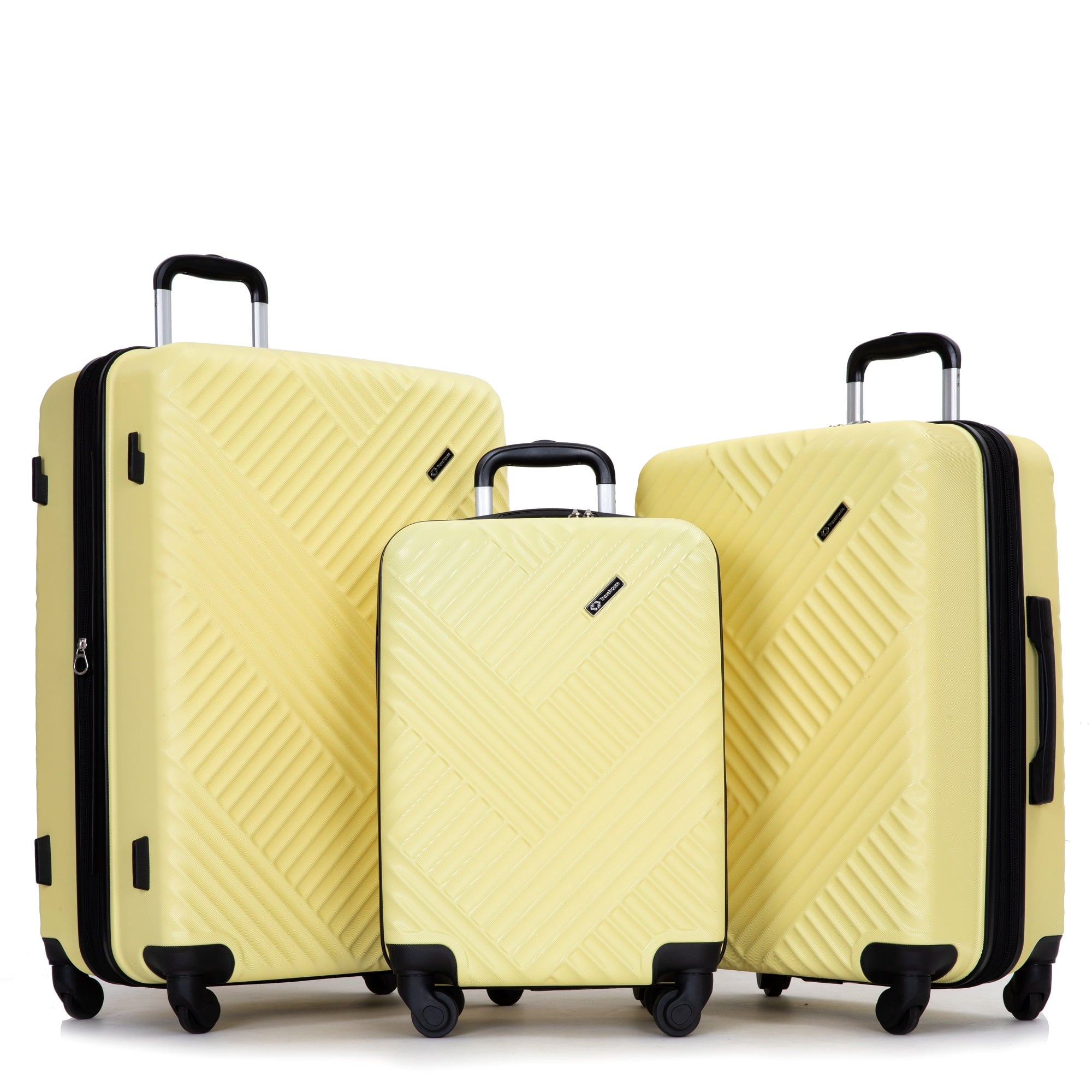 Travelhouse TH23088YE 3 Piece Expandable Hardshell Hardside Luggage Se ...