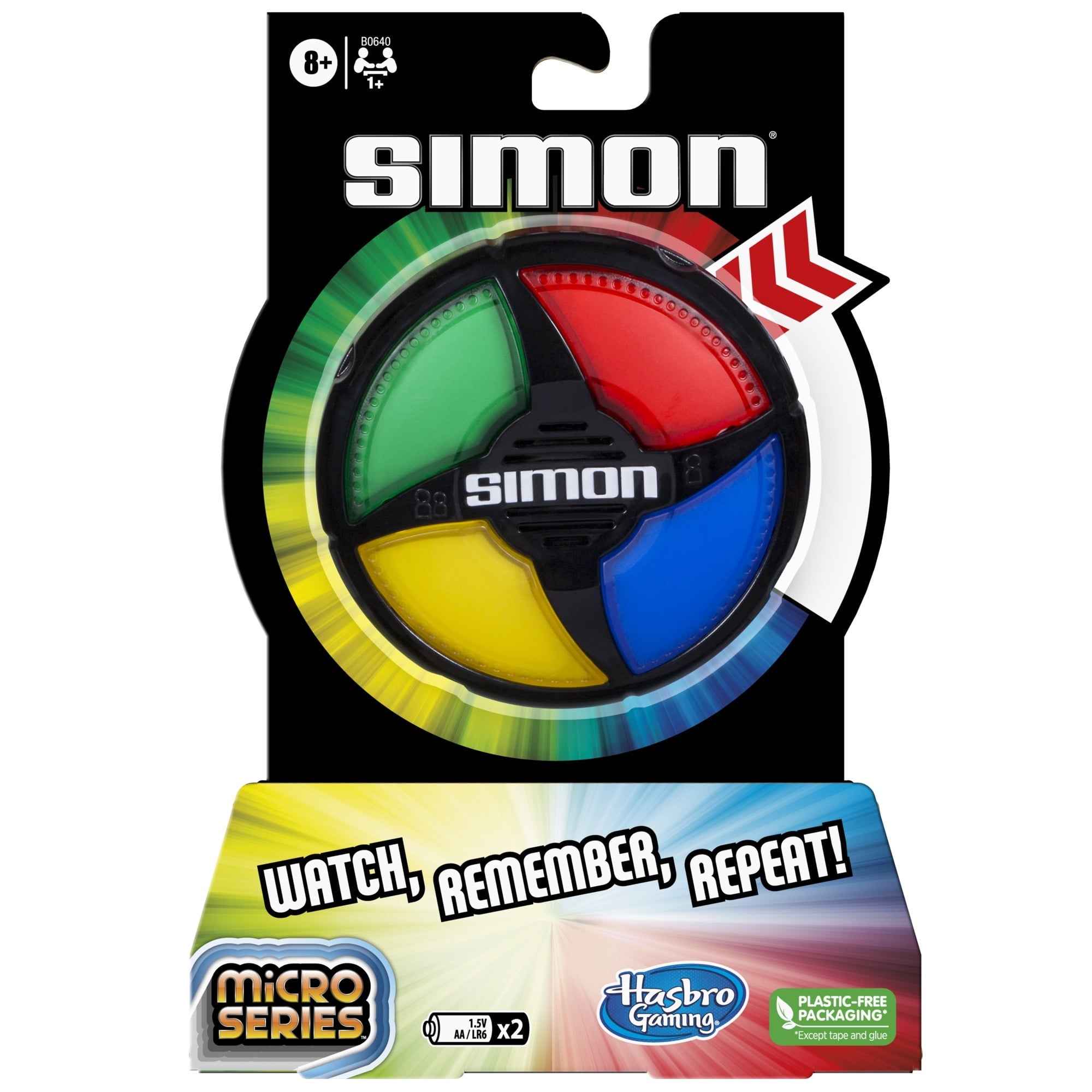 Hasbro B0640 Simon Micro Series Electronic Game, Classic Compact Size ...