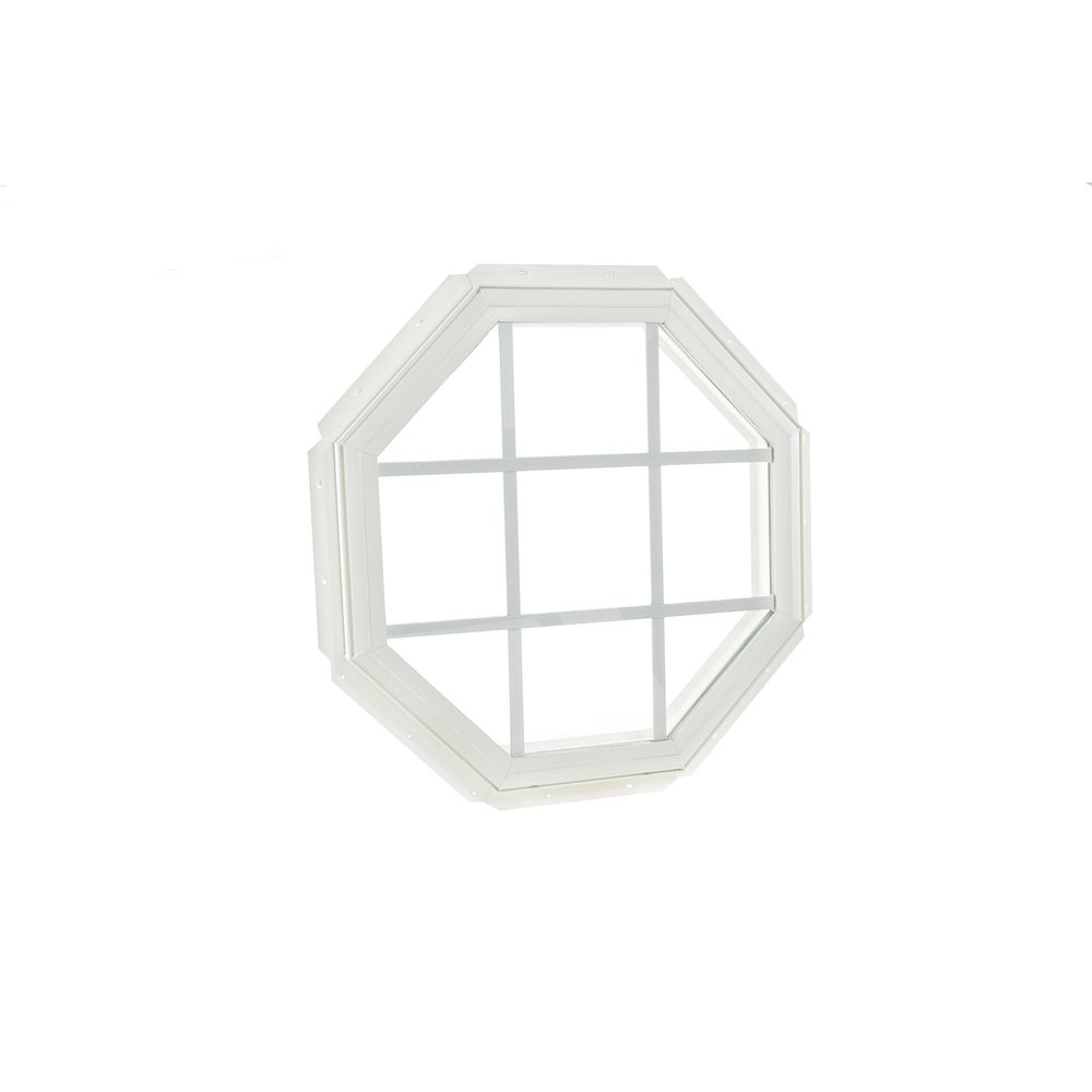 Park Ridge Vinyl Octagon Window with 3/4 Inch Insulated Glass and Grid ...