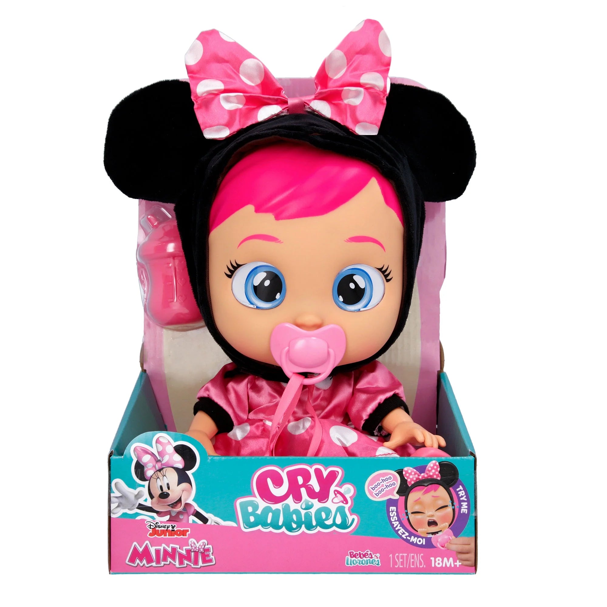 Cry Babies 922198 Disney Nurturing Baby Doll Inspired by Minnie Mouse ...