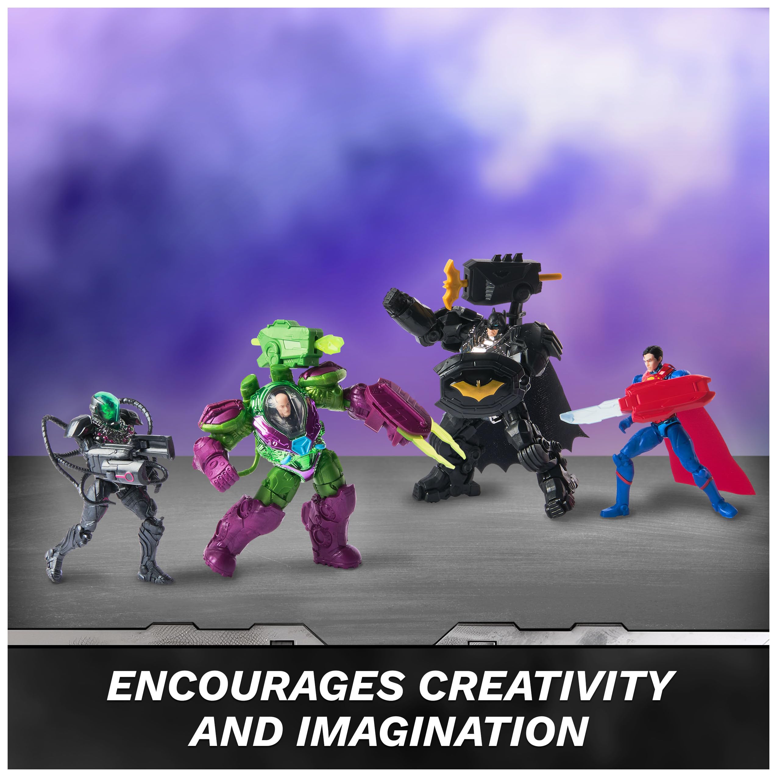 Spin Master DC Comics Metal Force Team Up Action Figure Set, Brainiac ...