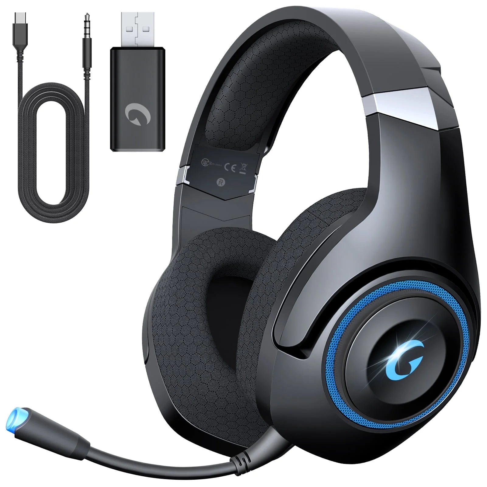 Ecomoment Wireless Gaming Headsets for PS5 PC Switch PC with Bluetooth ...