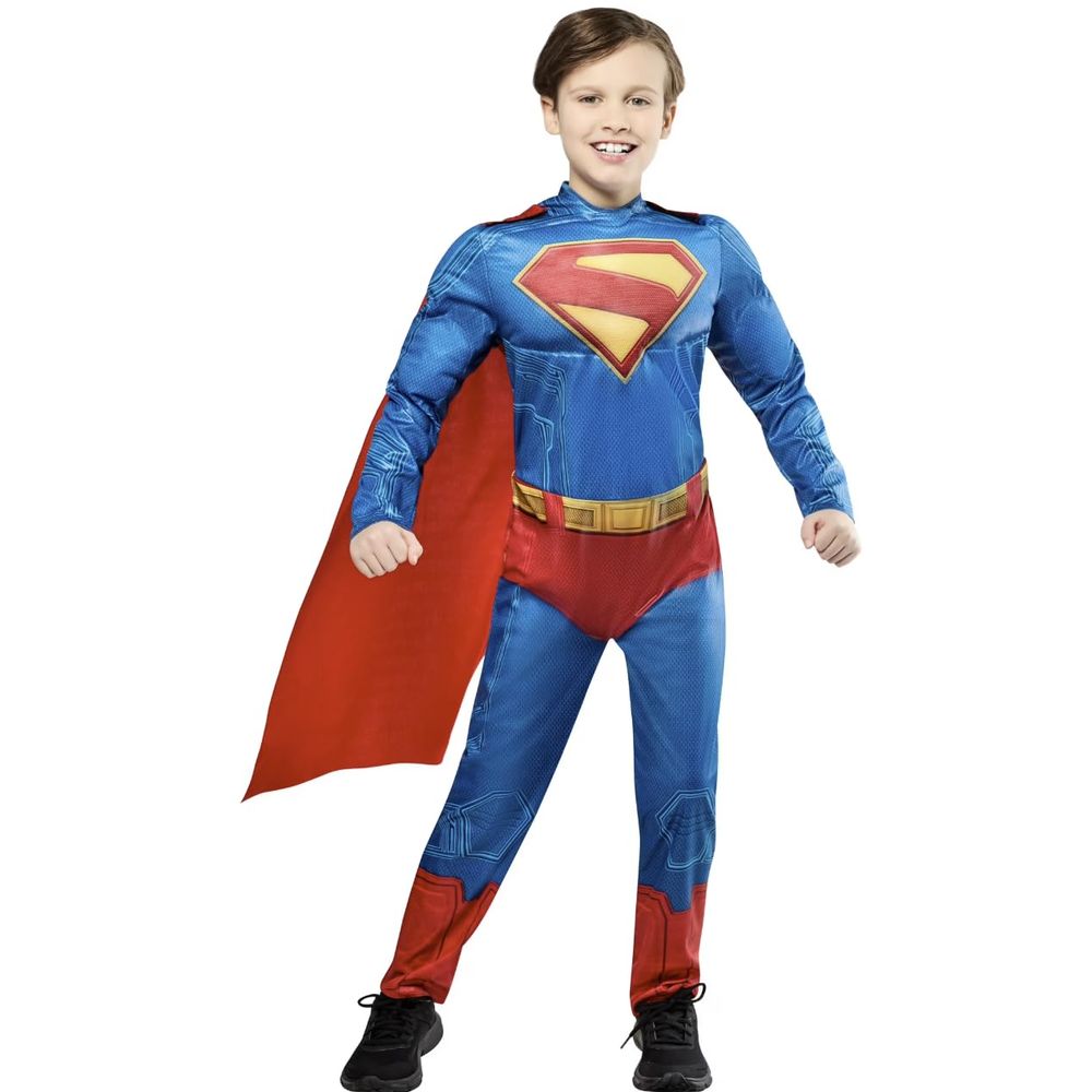 Rubies 1001910 SM Superman Costume for Boys, Muscle Chest Jumpsuit wit ...