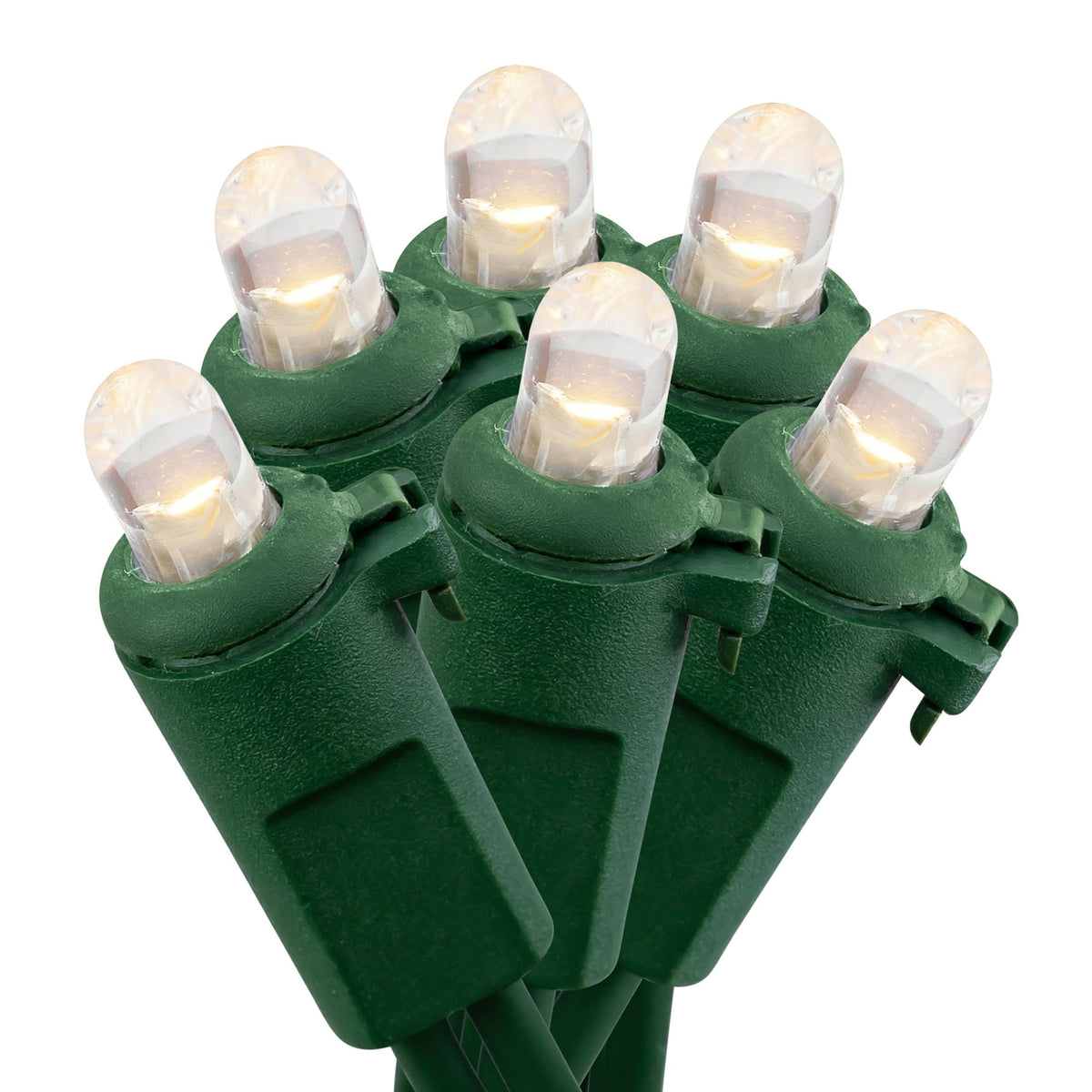 Holiday Time 500-Count Warm White LED Dome Christmas Lights w/Green Wi ...