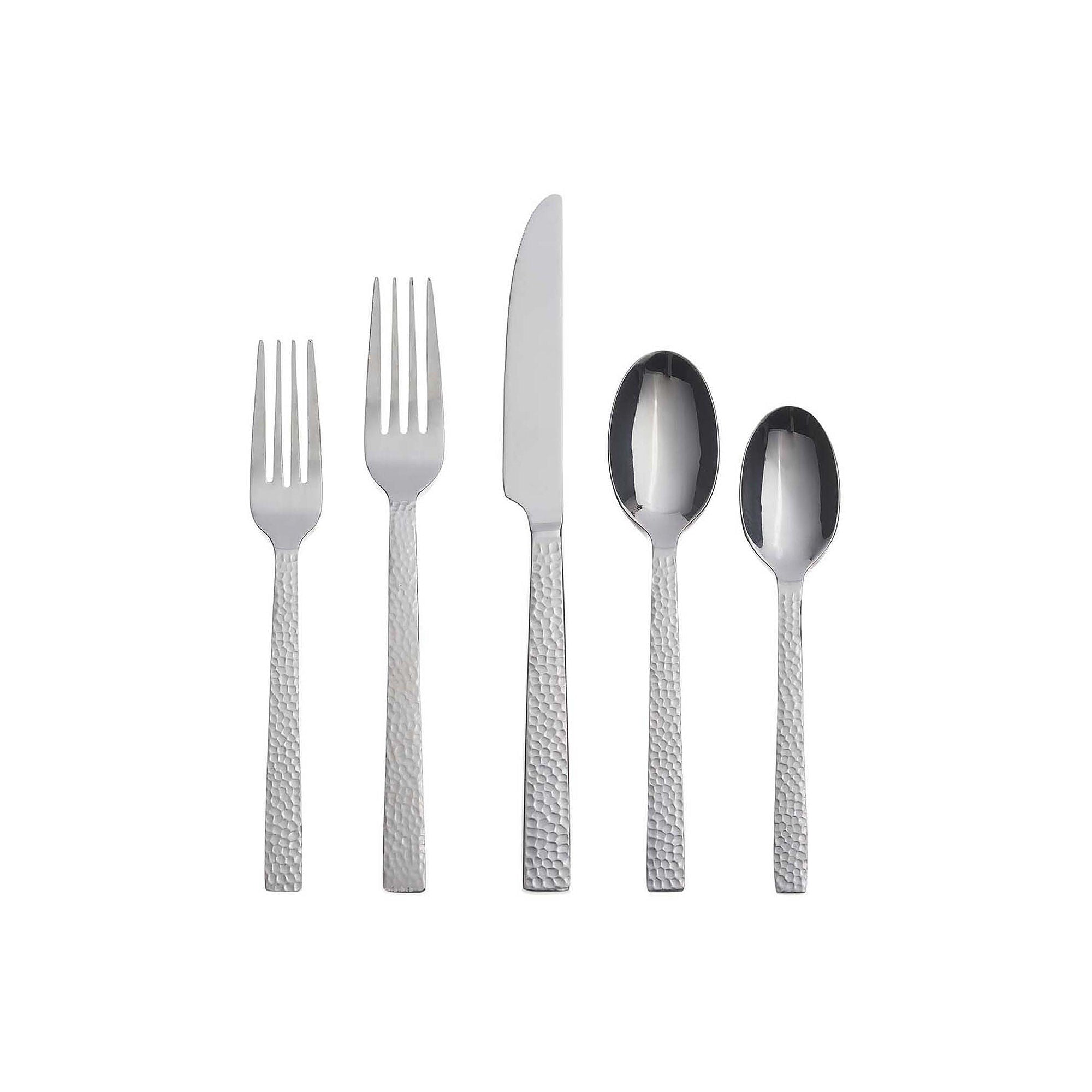 Oneida Chefs Table Hammered 45-Pc. Flatware Set - SILVER ONE SIZE ...