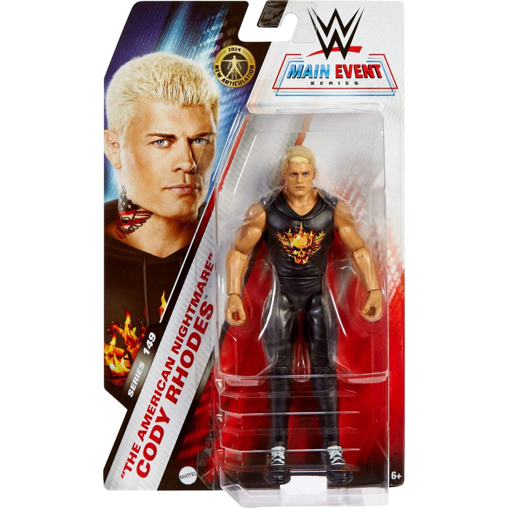 WWE Mattel 2024 Basic Cody Rhodes Action Figure 6-Inch Collectible wit ...