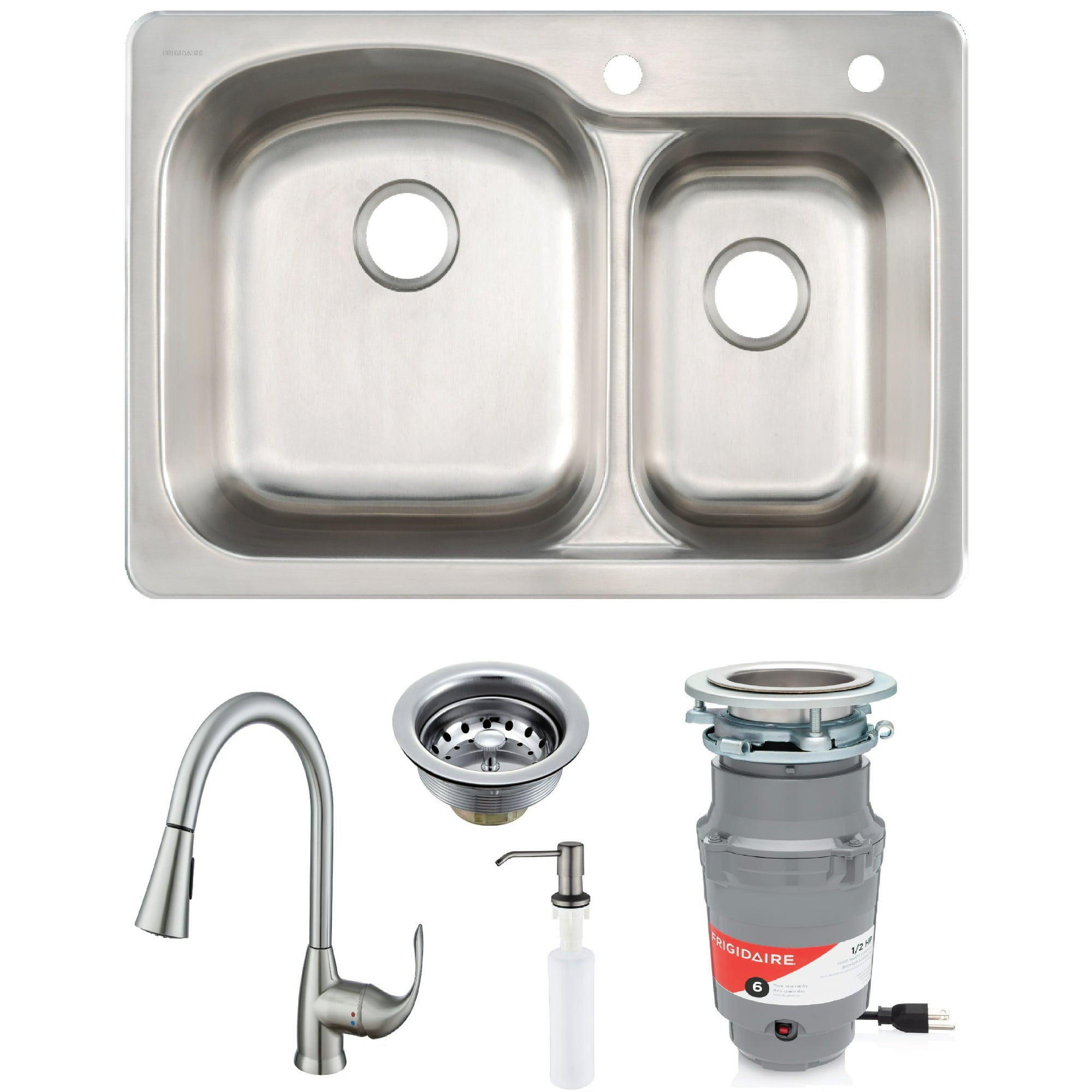 Frigidaire 60-FD-6040-D 60/40 Dual Mount 33" Stainless Steel Kitchen S ...