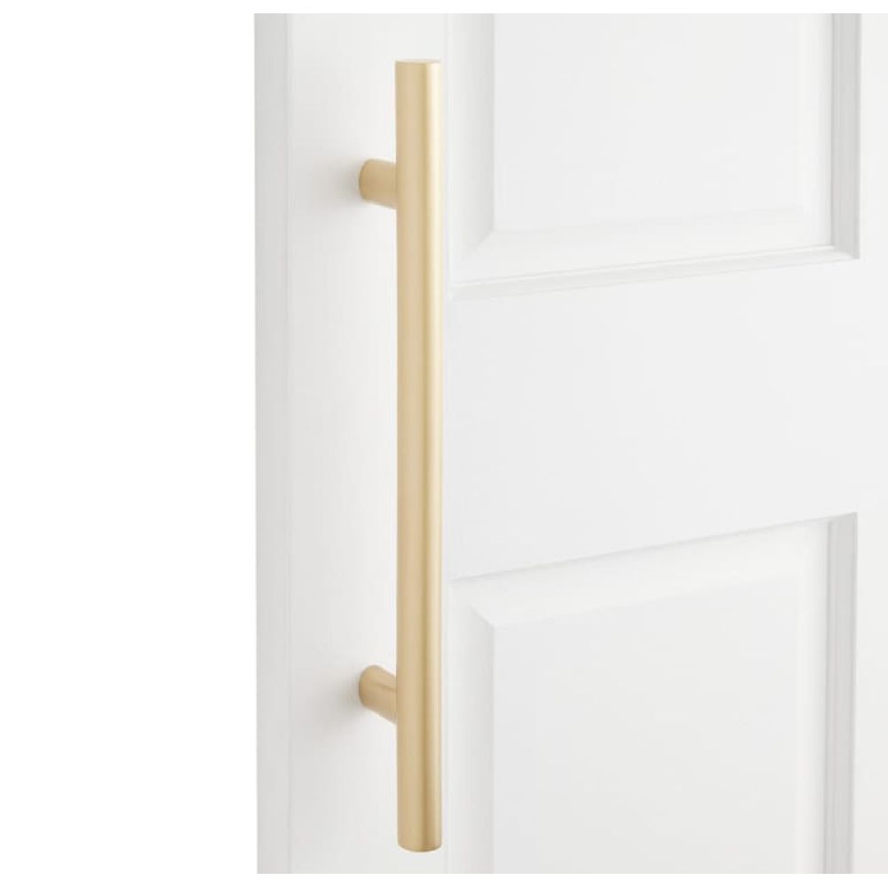 Signature Hardware Kyoto Door Pull - Brass - CTC 8" - Satin Brass, Tot ...
