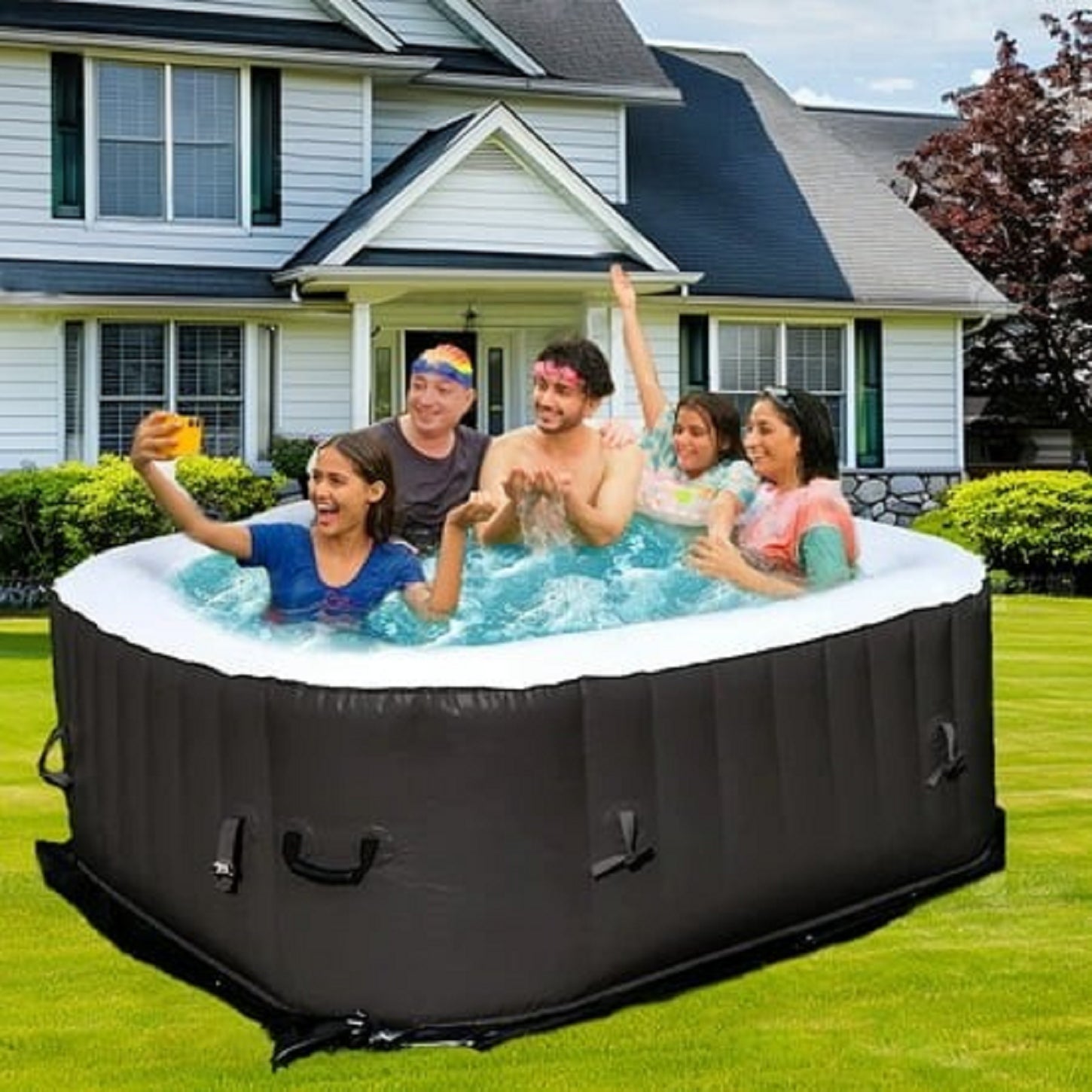 WEJOY Inflatable Portable Hot Tub Air Jet Spa 4-5 Person – VIP Outlet