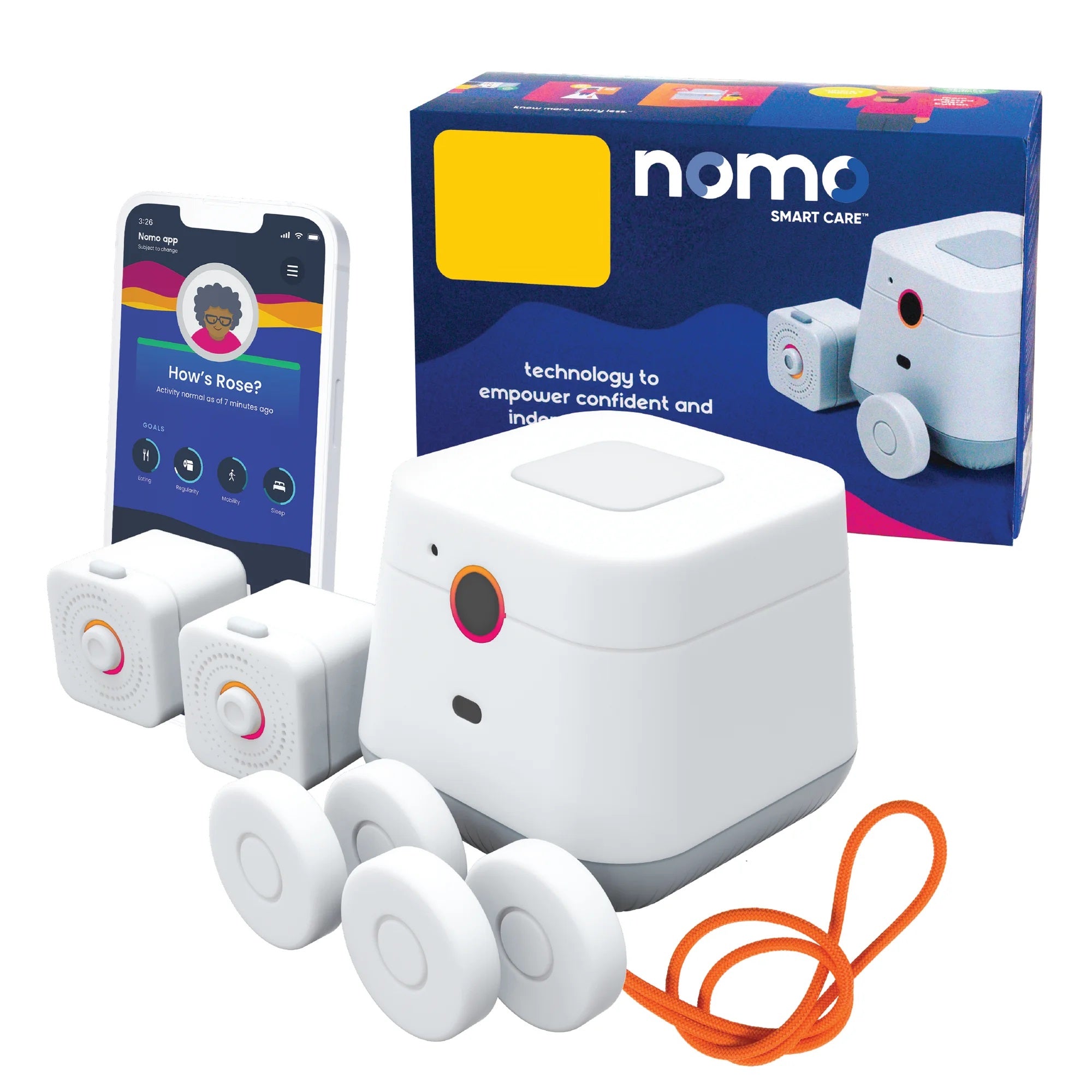 Nomo Smart Care KIT1001R-01 Smart Independent Living Aid 24/7 Medical ...