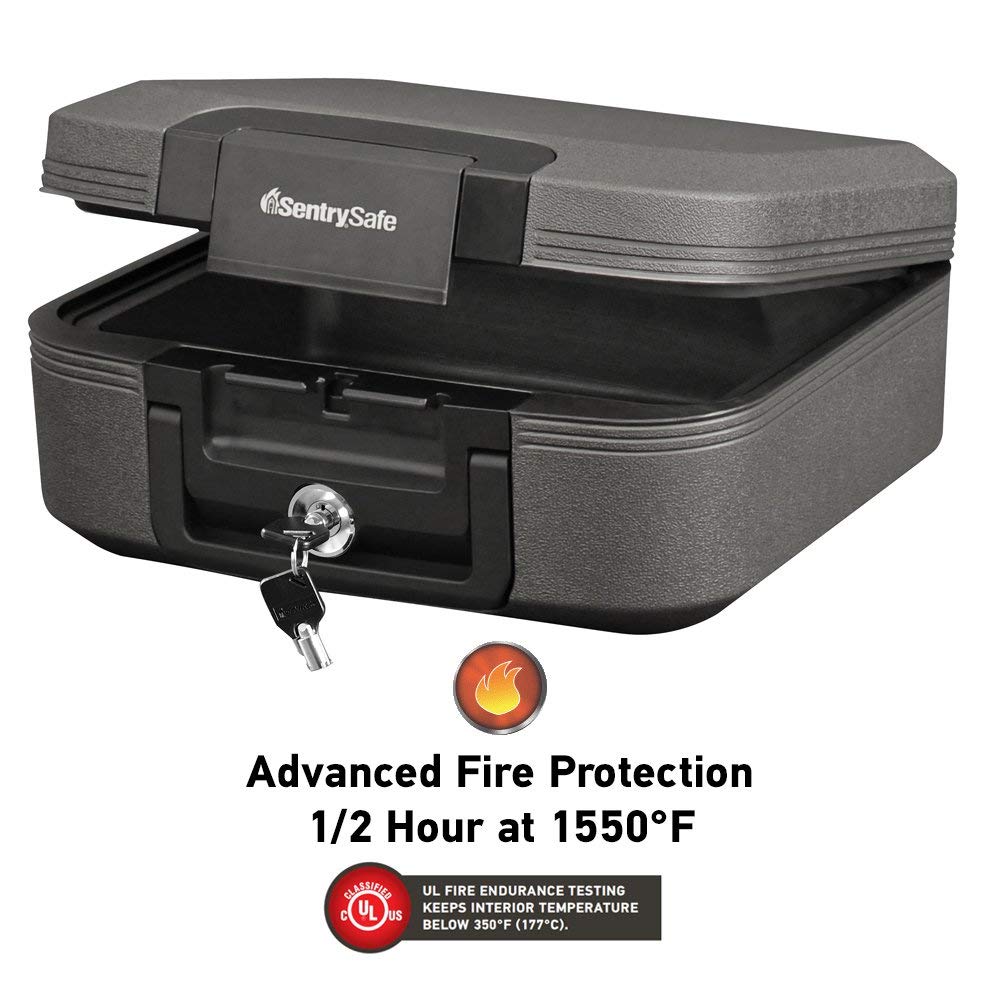 SentrySafe CHW20221 Waterproof Fire Resistant Chest, 0.28 Cubic Feet ...