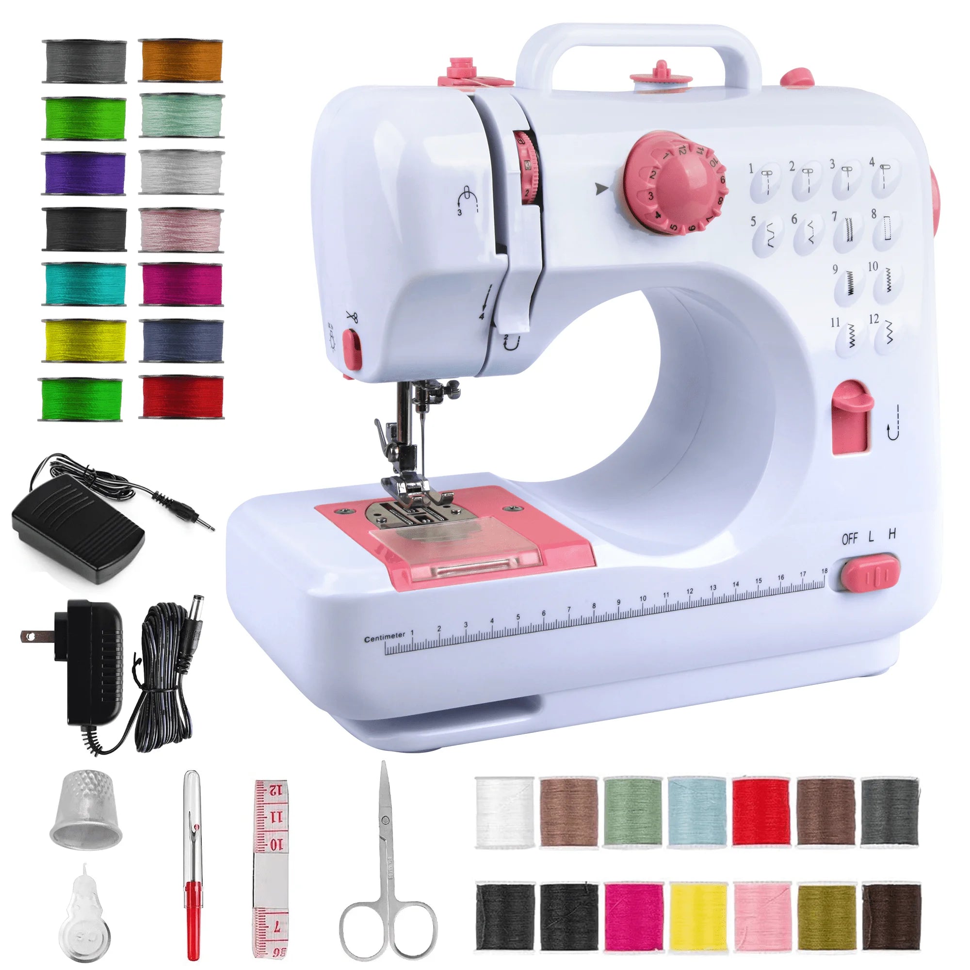 BCOOSS DGNFRJ Sewing Machine for Beginner Multi-Functional Portable Ma ...