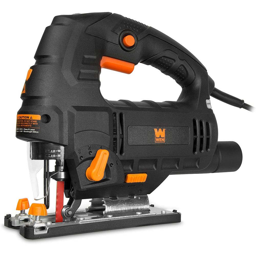 WEN 33606 6.6-Amp Variable Speed Orbital Jig Saw With Laser and LED Li ...