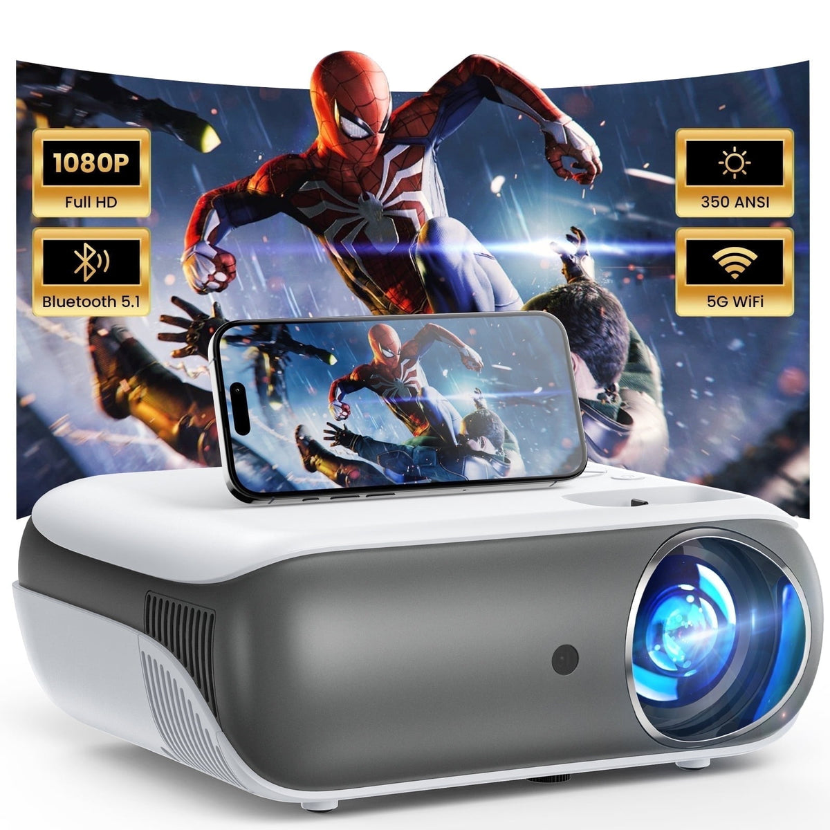 Groview 200" Class FHD (1080P) Smart LED Projector (H1) – VIP Outlet