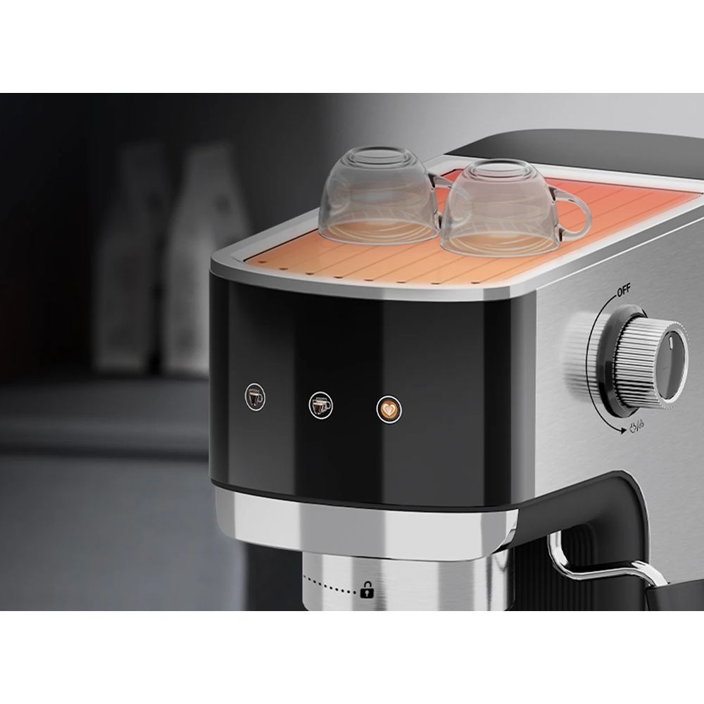 WHALL Espresso Coffee Maker with Milk Frother Steam Wand, Stainless St ...