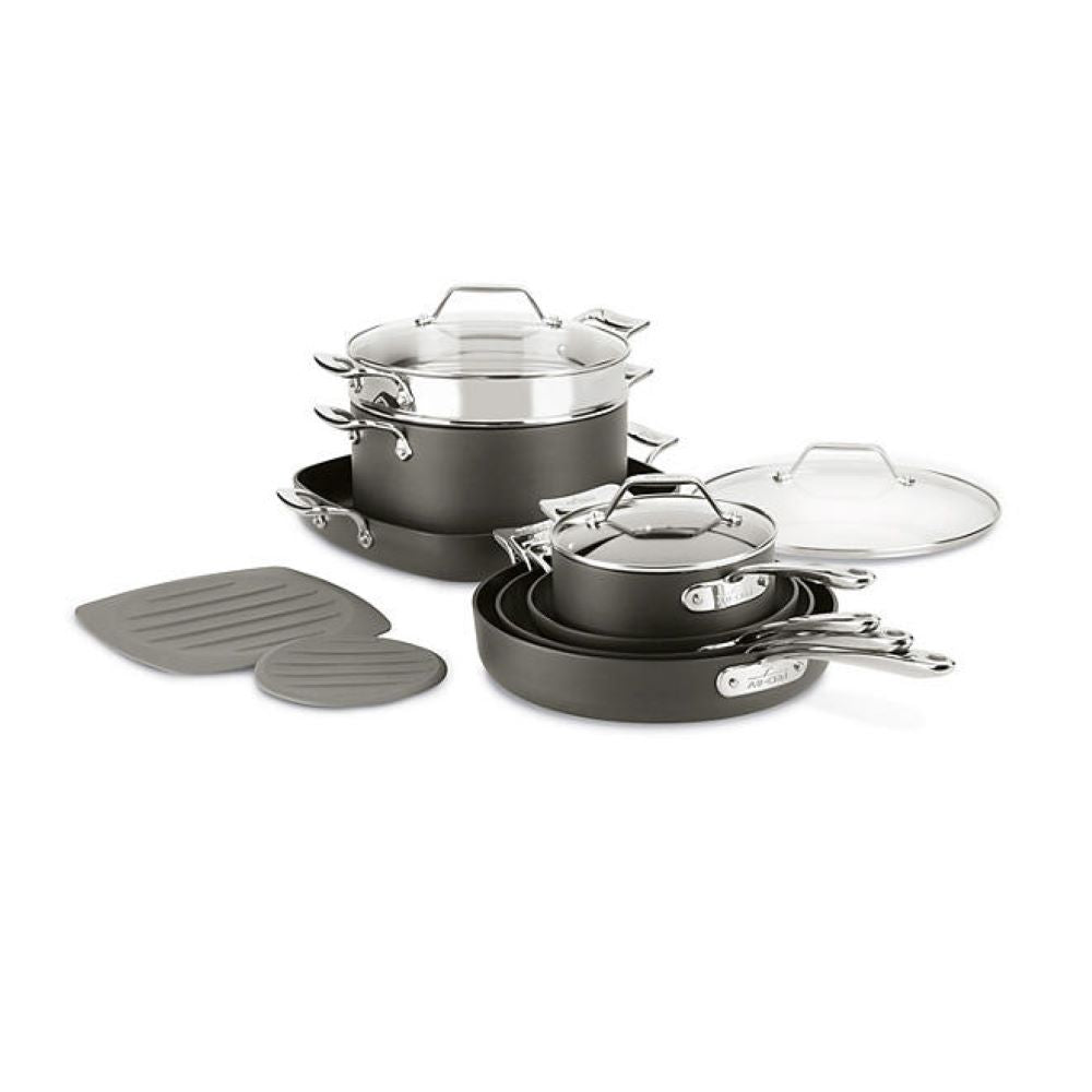 All-Clad 12PCHA Hard Anodized Nonstick Cookware Set, 12 piece Set ...