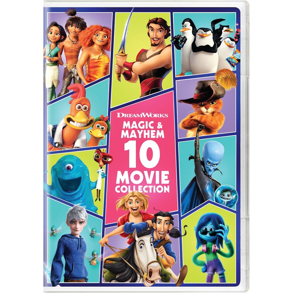 DreamWorks Magic & Mayhem 10-Movie DVD Collection, Family-Friendly Ani ...
