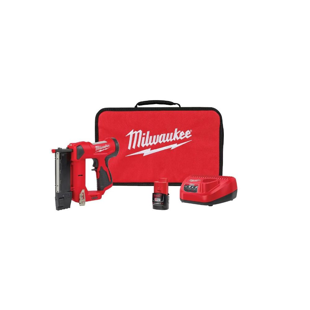 Milwaukee 2540-21 M12 12-Volt 23-Gauge Lithium-Ion Cordless Pin Nailer ...