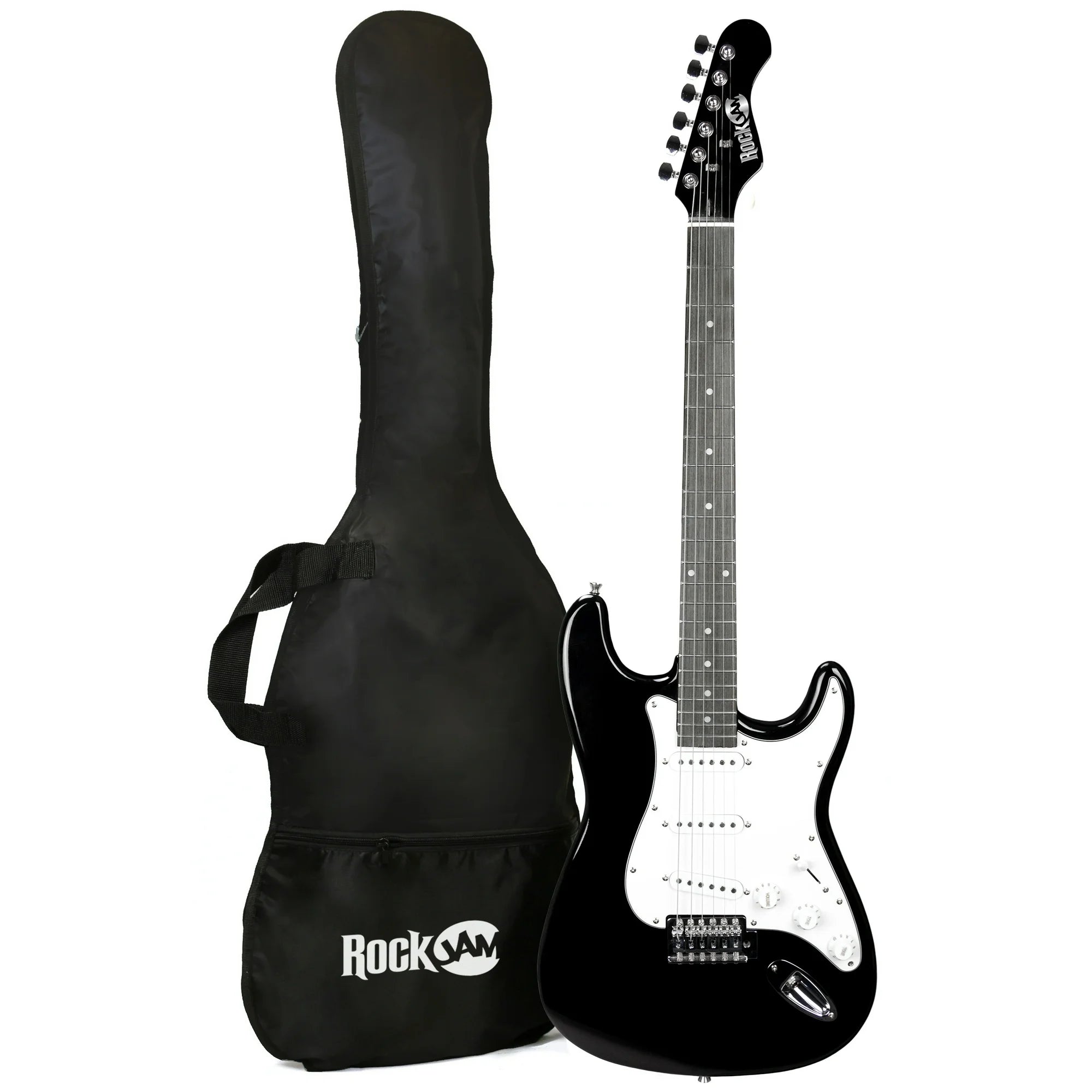 RockJam EG-1BK-G Black Electric Guitar with Guitar Bag – VIPOutlet