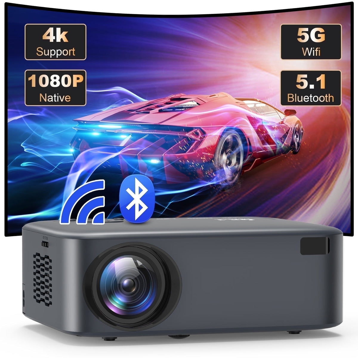 DR. J Professional 300" Class FHD (1080P) Smart LED Projector (Z1 ...