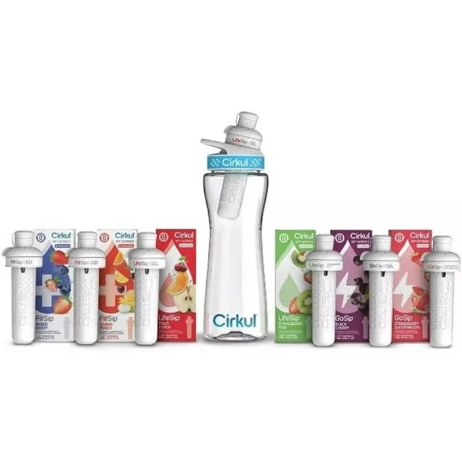 Cirkul 990333710 22oz Plastic Water Bottle Starter Kit With Blue Lid ...