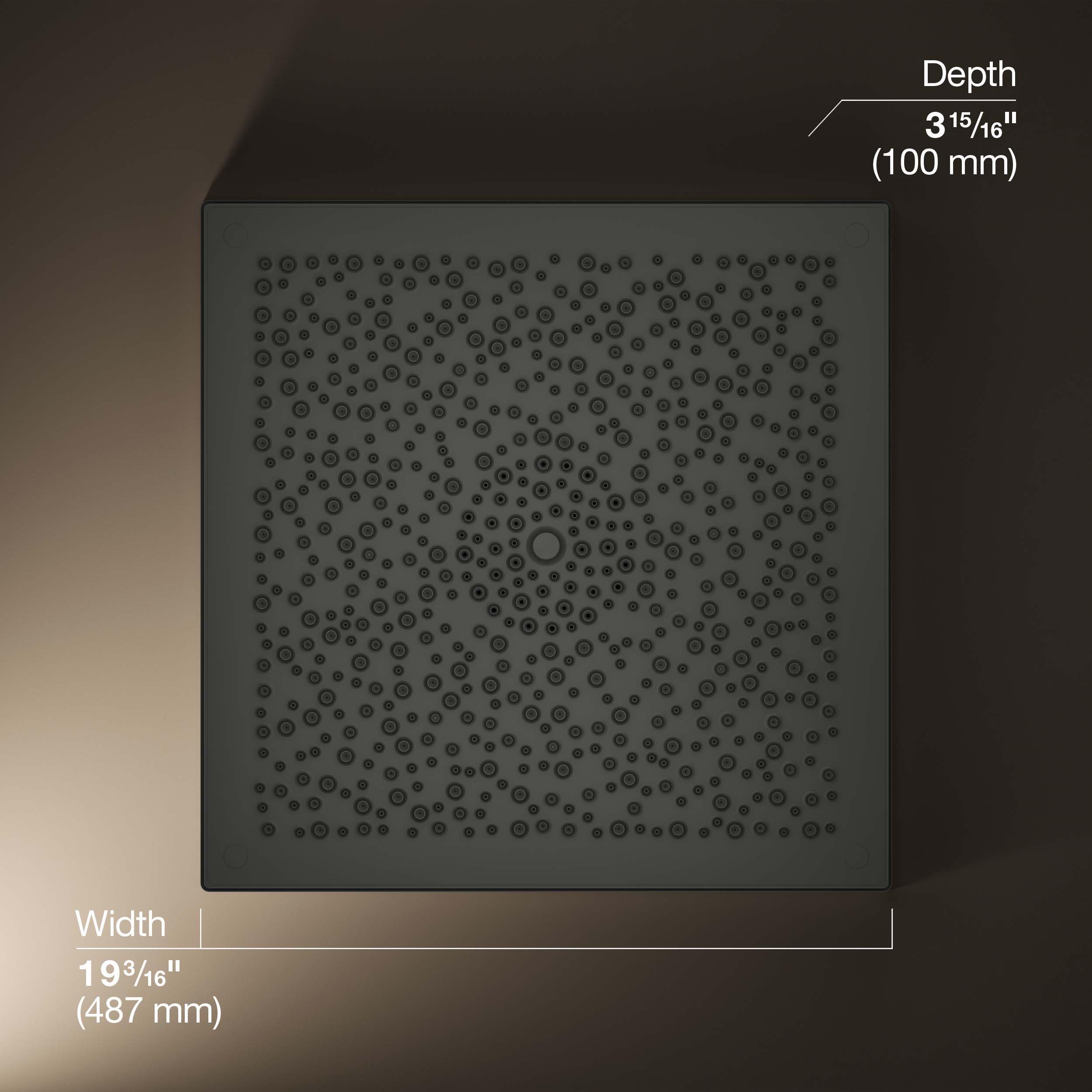 Kohler Real Rain Overhead Shower Panel, 19-Inch Silicone Panel, 2.5 GP ...