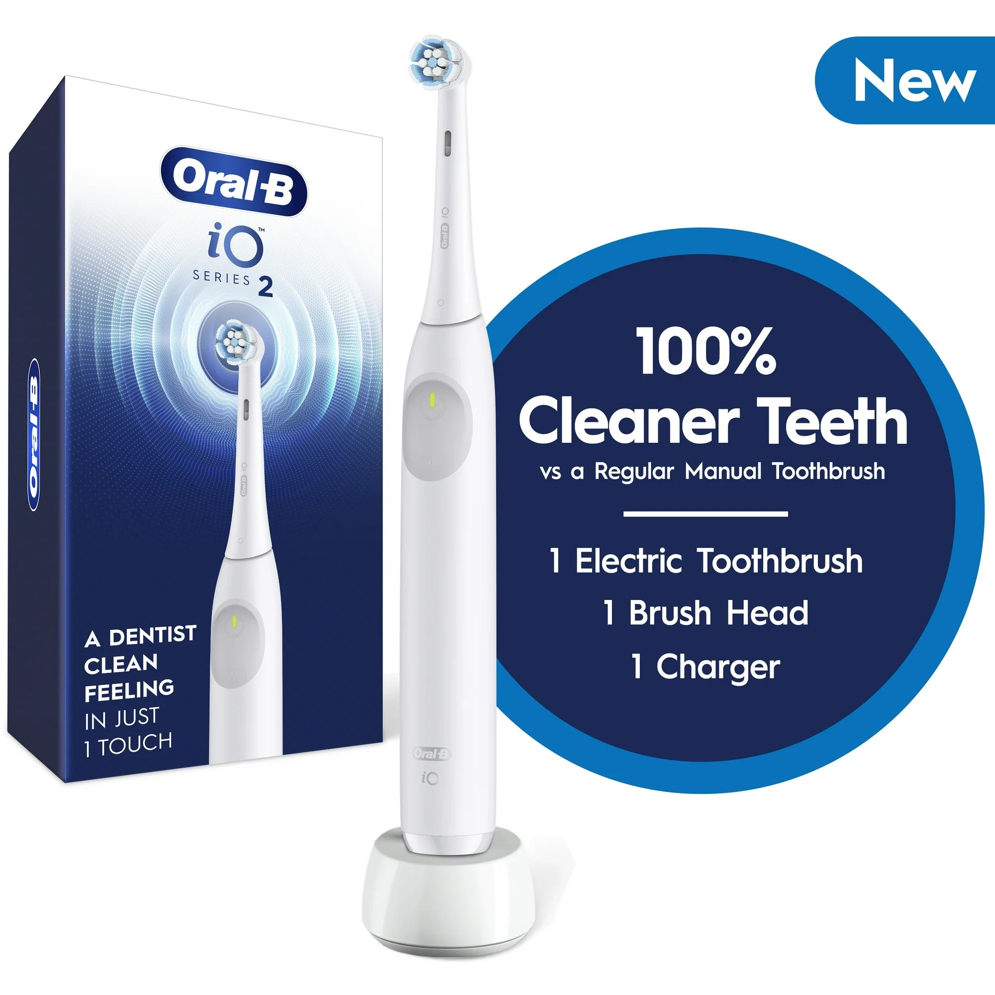 Oral-B 581540 iO Series 2 Rechargeable Electric Toothbrush, White with ...