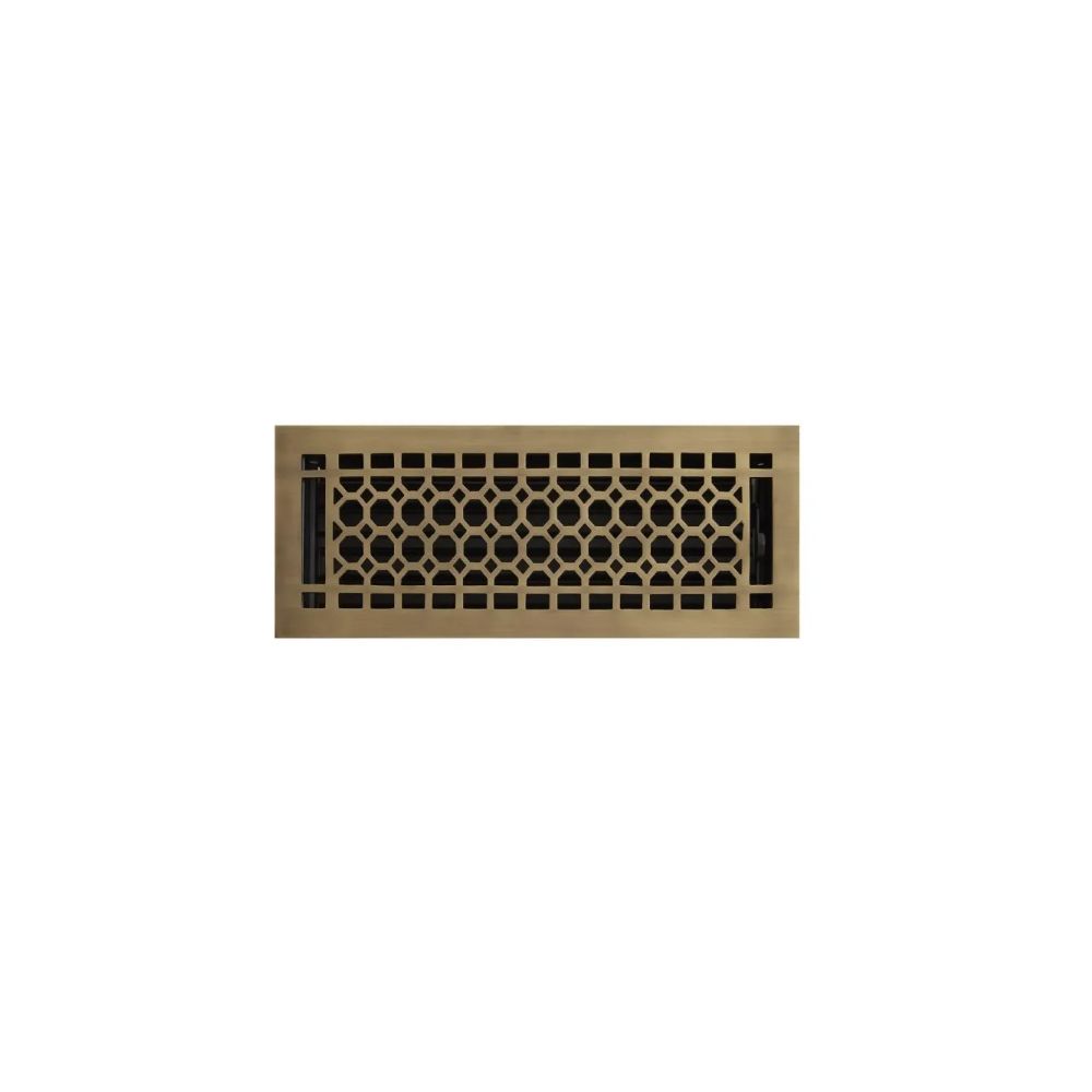 Signature Hardware 426041 Honeycomb Brass Floor Register - 4" x 8" (5 ...