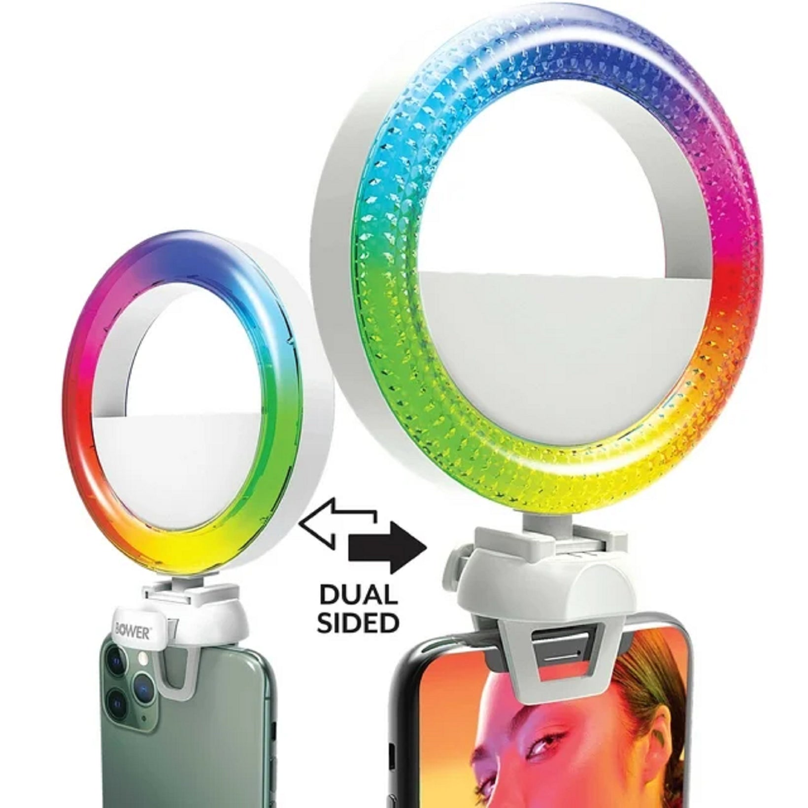 Bower WA-DUALCLP Dual-Sided LED Light with Camera Mount - RGB Colors ...