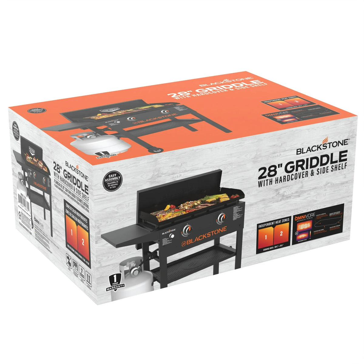 Blackstone 2370 Original 2-Burner 28" Propane Omnivore Griddle with Ha ...