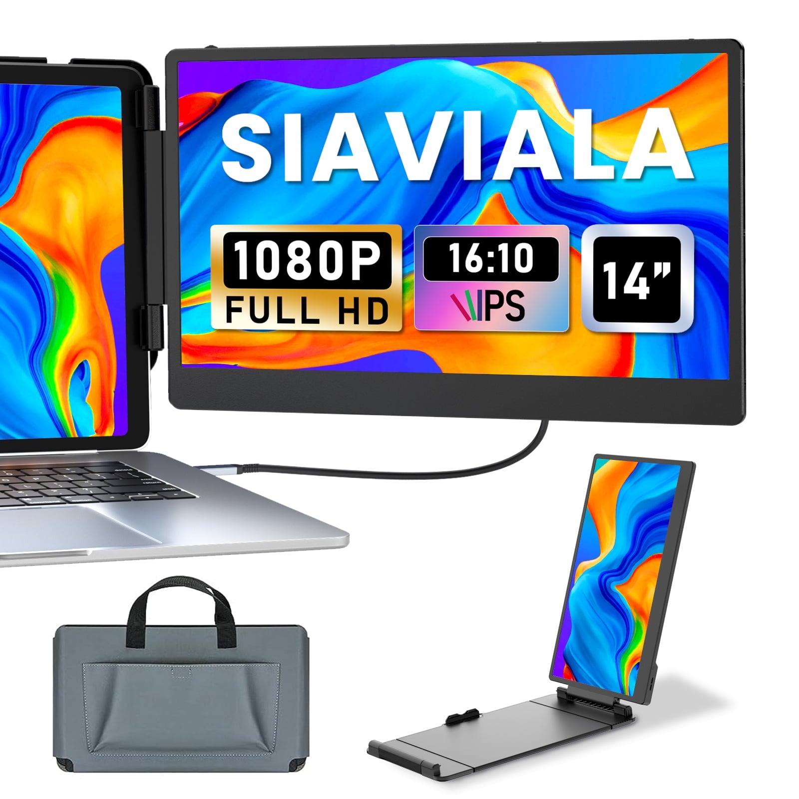 SIAVIALA S1 Portable Monitor Innovation S1 Laptop Screen Extender 14 ...