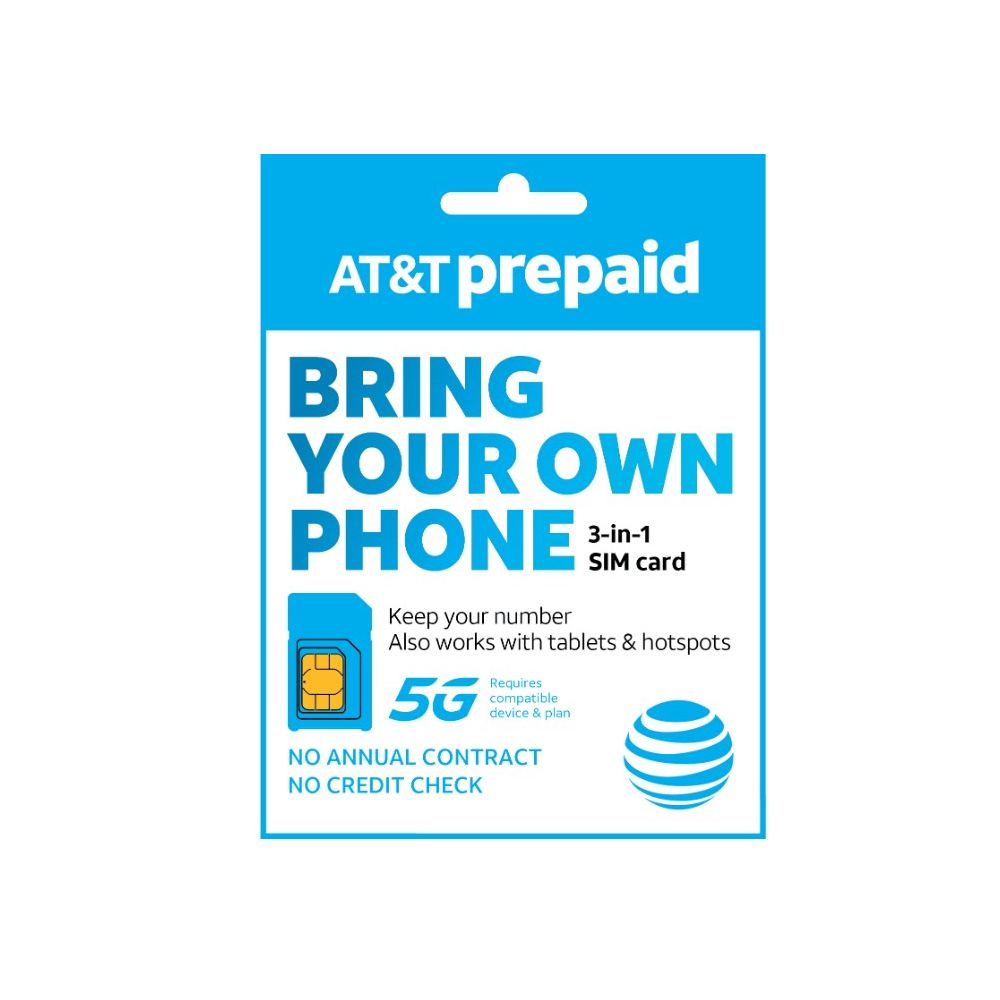 AT&T 6403D Starter SIM Kit RFID (Nano) - 3-in-1 SIM for Prepaid Activa ...