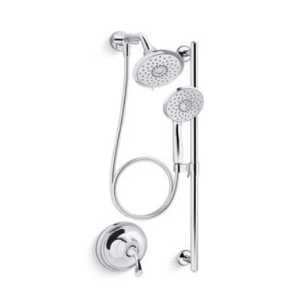 KOHLER K-22180-CP Forte Polished Chrome 3-Spray Dual Shower Head 2.5-G ...