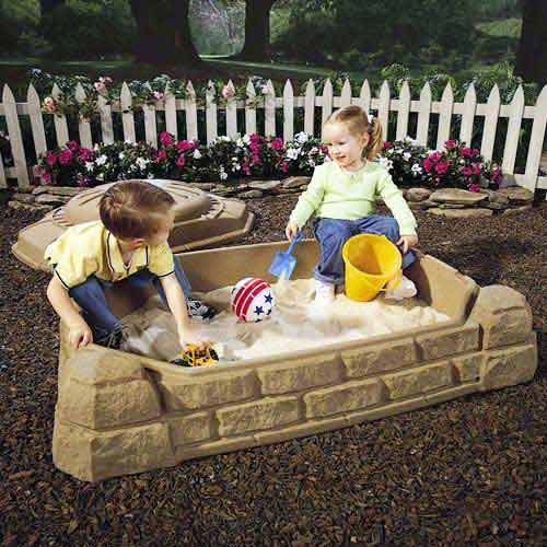 Step2 Step 2 Nat Playful 32 in. x 3.7 ft. x 1.3 ft. Sandbox-7220KR ...