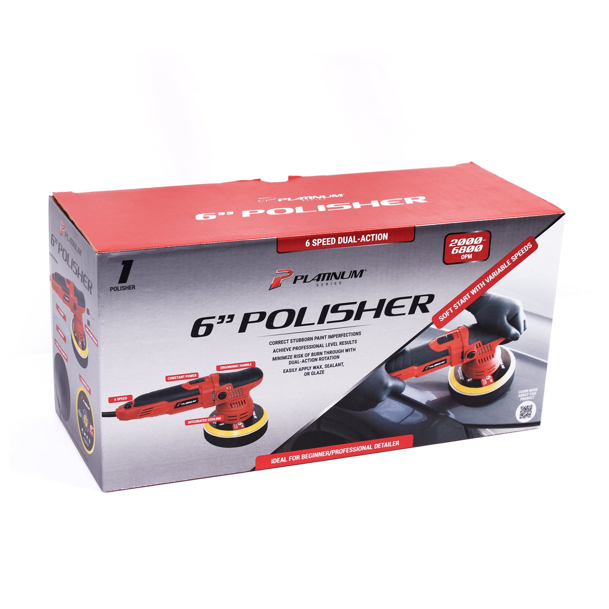 Platinum Series MPX-853459 6 Inch Buffer Polisher 6 Speed Dual Action ...