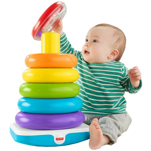 Fisher-Price GJW15 Giant Rock-a-Stack with 6-Colorful Rings – VIPOutlet