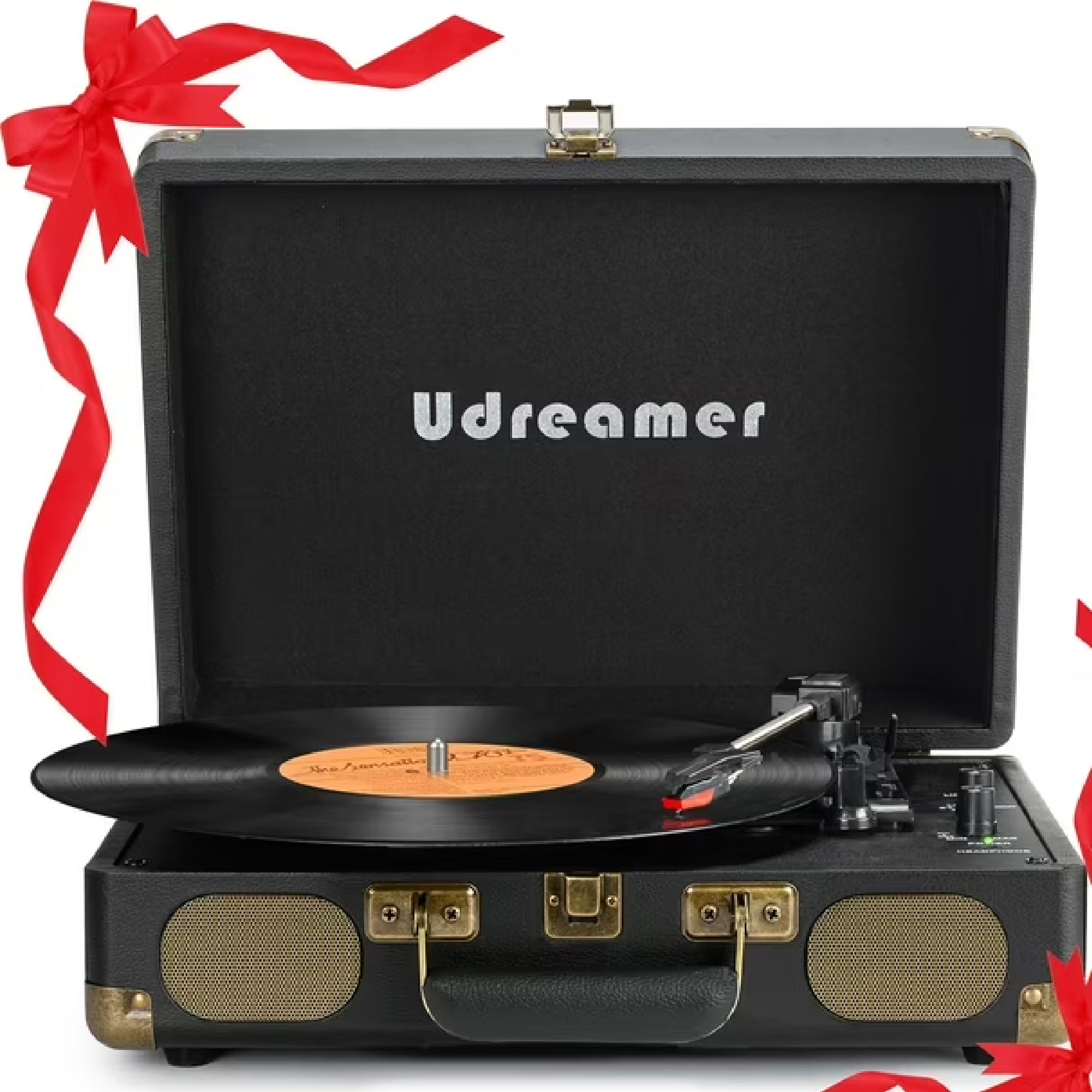Udreamer Udreamer-black-009 Vinyl Record Player Turntable with Bluetoo ...