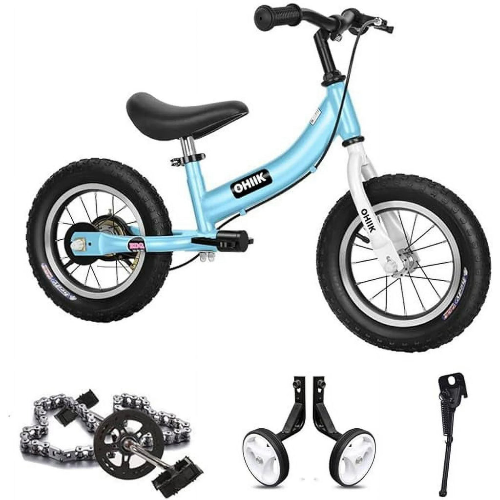 OHIIK 16inch-Blue Balance Bike 2 in 1 for Kids 2-7 Years Old,Balance t – VIP Outlet