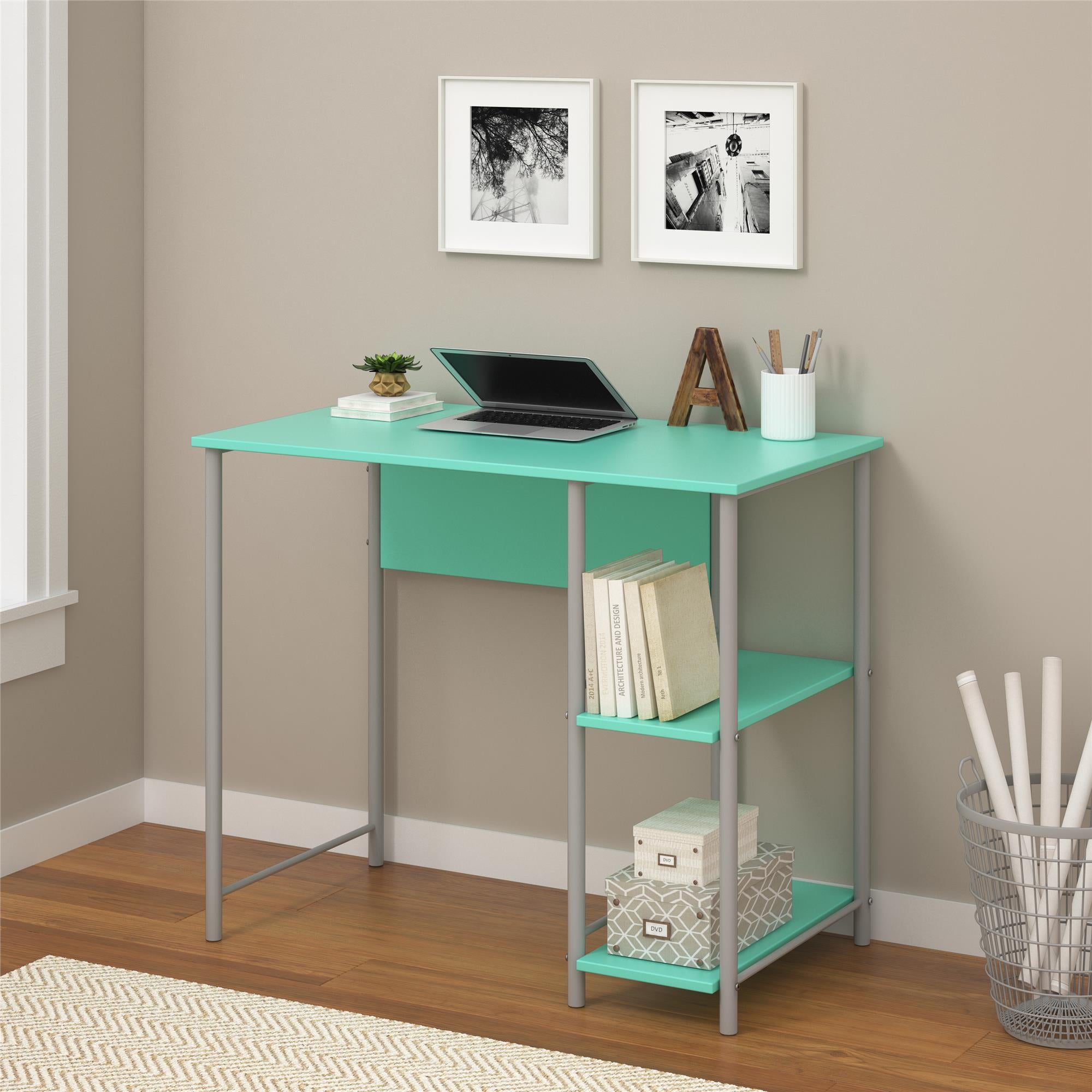 Mainstays 9120996W Basic Metal Student Desk, Spearmint – VIPOutlet