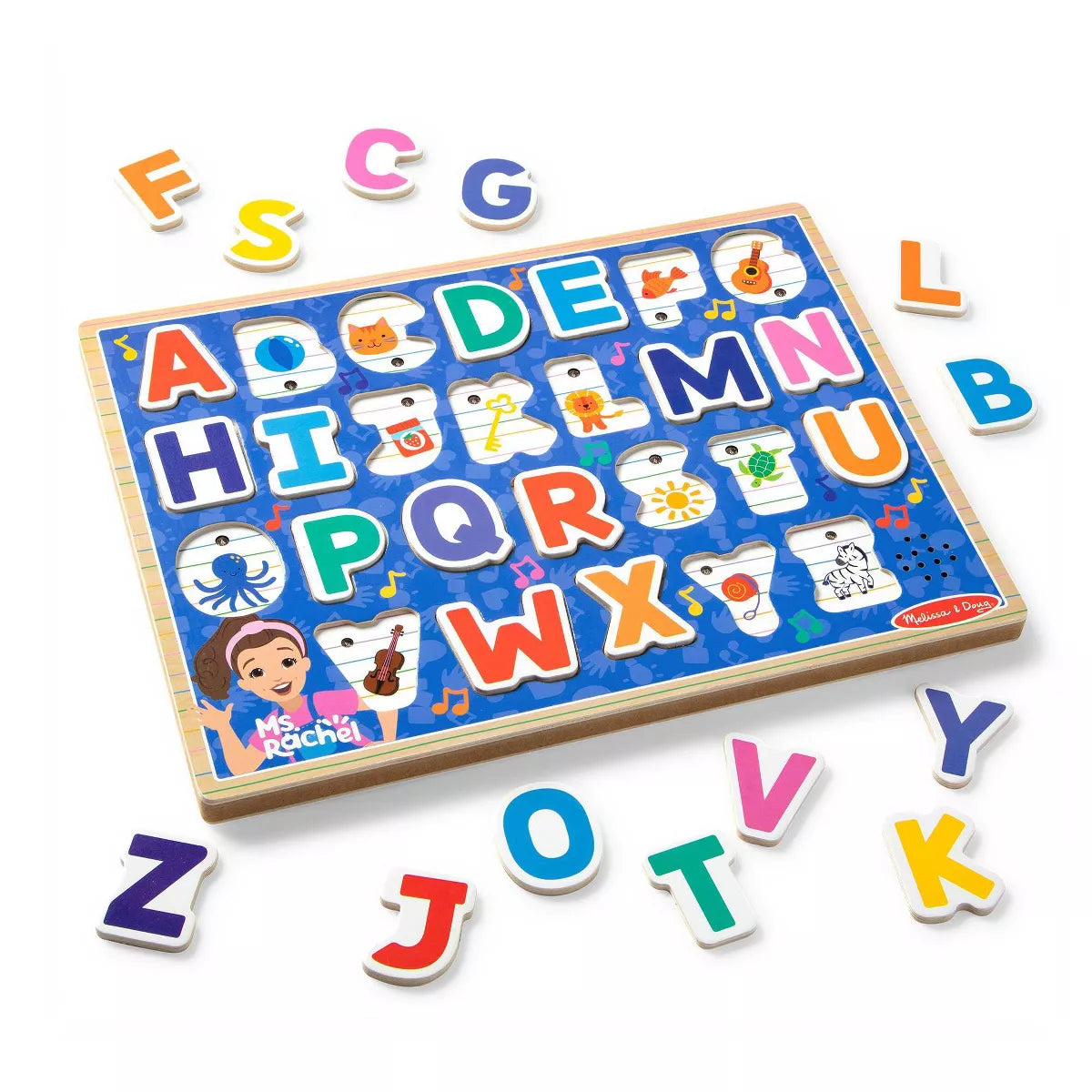 Melissa & Doug 50379 Ms. Rachel Alphabet Letter Sounds Puzzle - 26pc ...