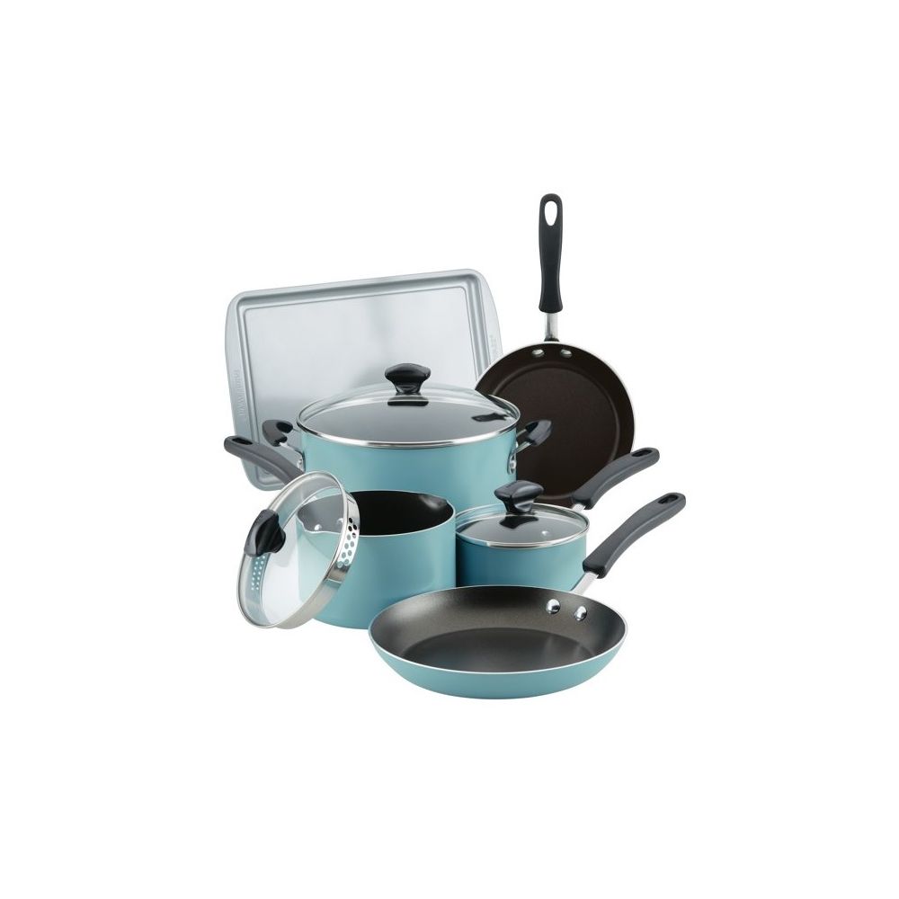 Farberware 15-Piece Cookware Set, Aqua – VIPOutlet