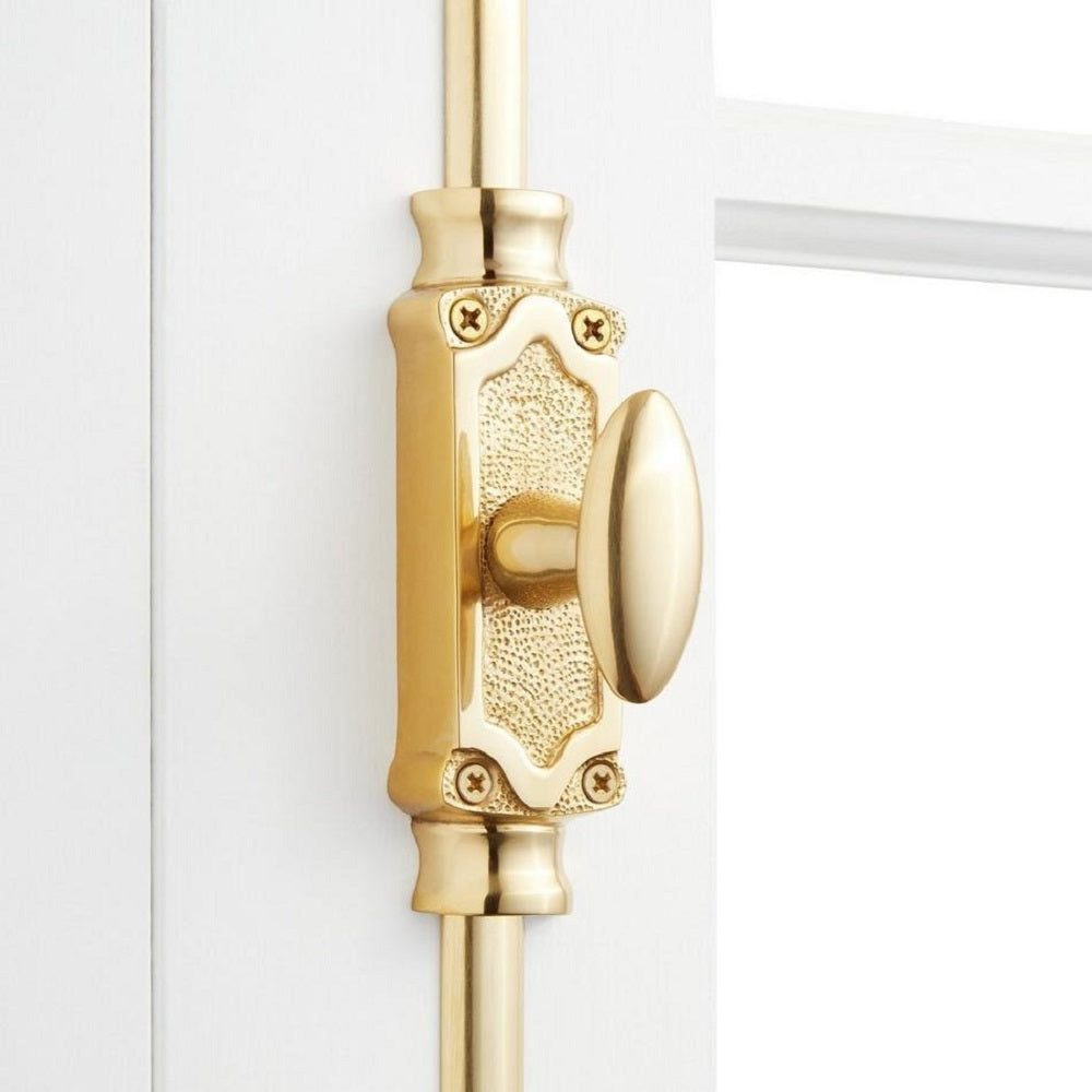 Signature Hardware 968922 Temple Brass Window Cremone Bolt - Polished ...